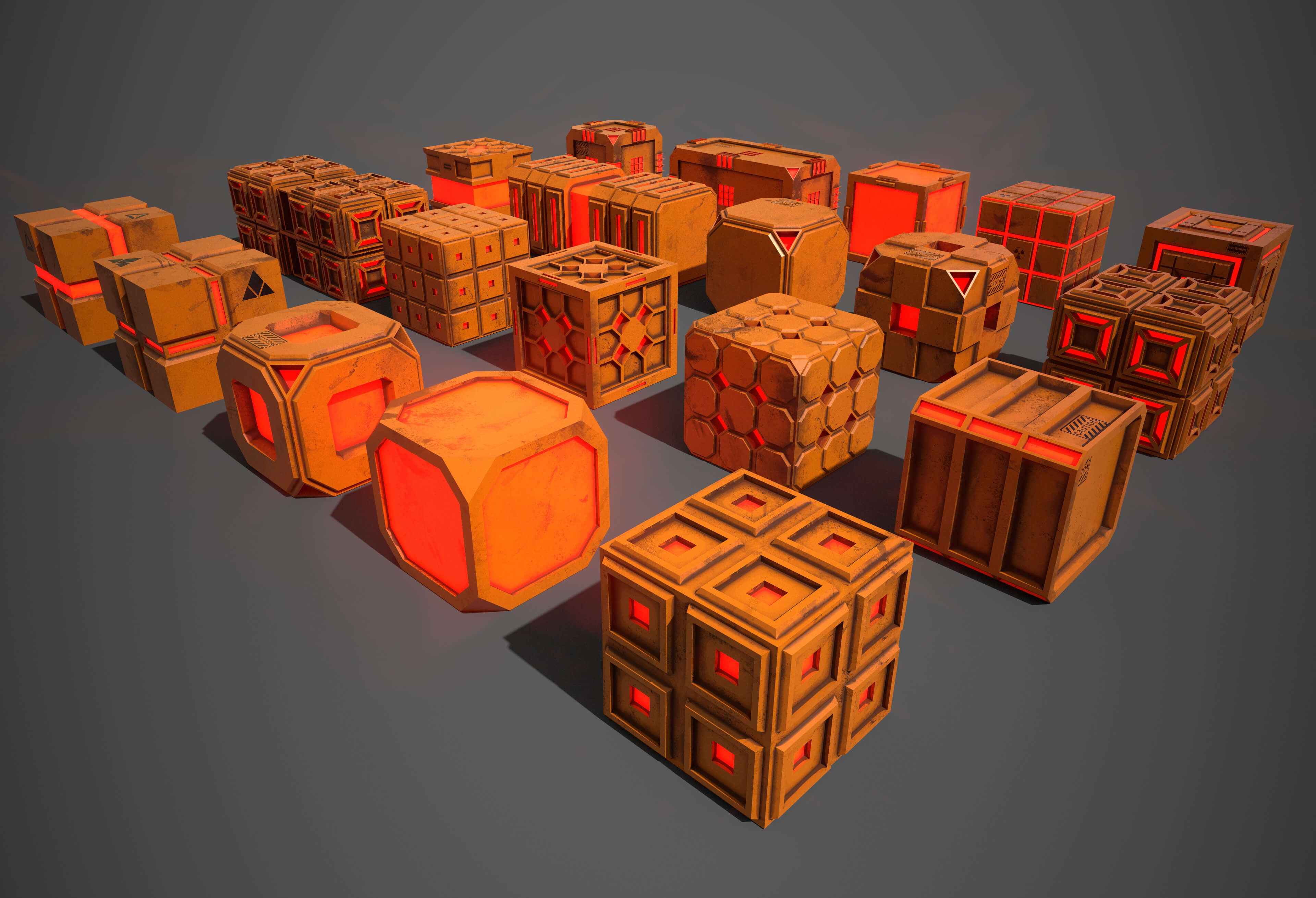 Sic-Fi Box Collection Plastic 3D Model by ApuArt