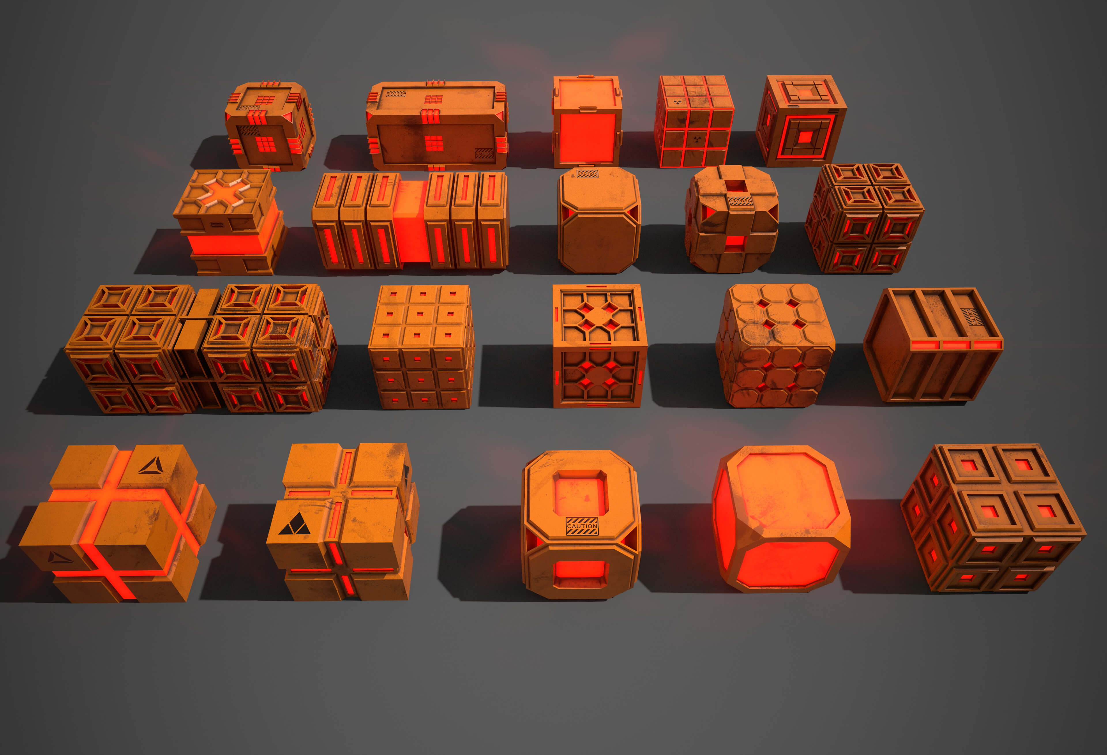 Sic-Fi Box Collection Plastic 3D Model by ApuArt