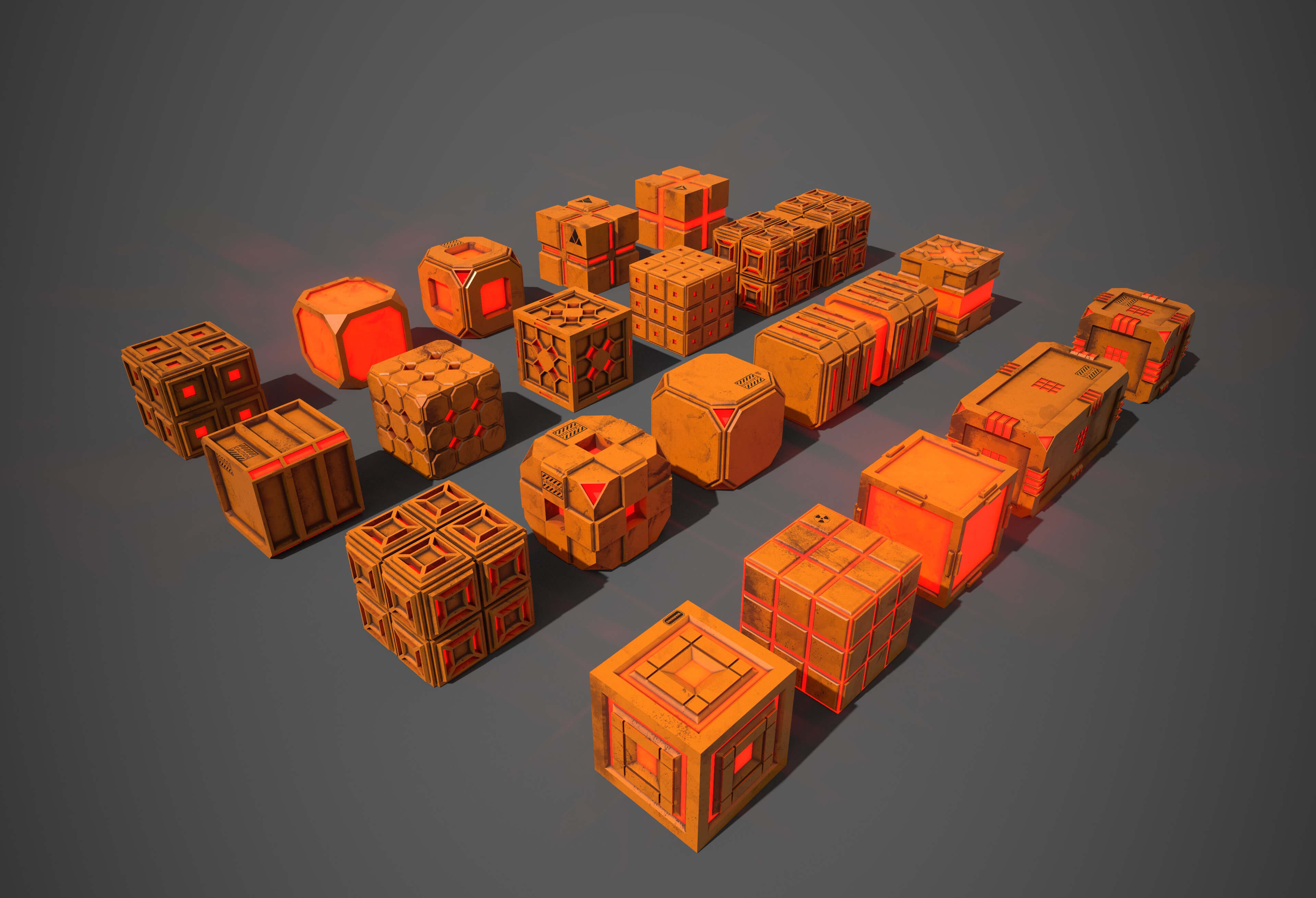 Sic-Fi Box Collection Plastic 3D Model by ApuArt