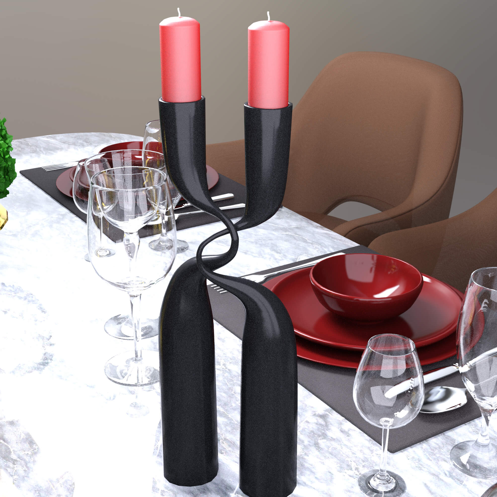 AQ3D Luxury Dining Table and Chairs - Daz Content by AQ3D