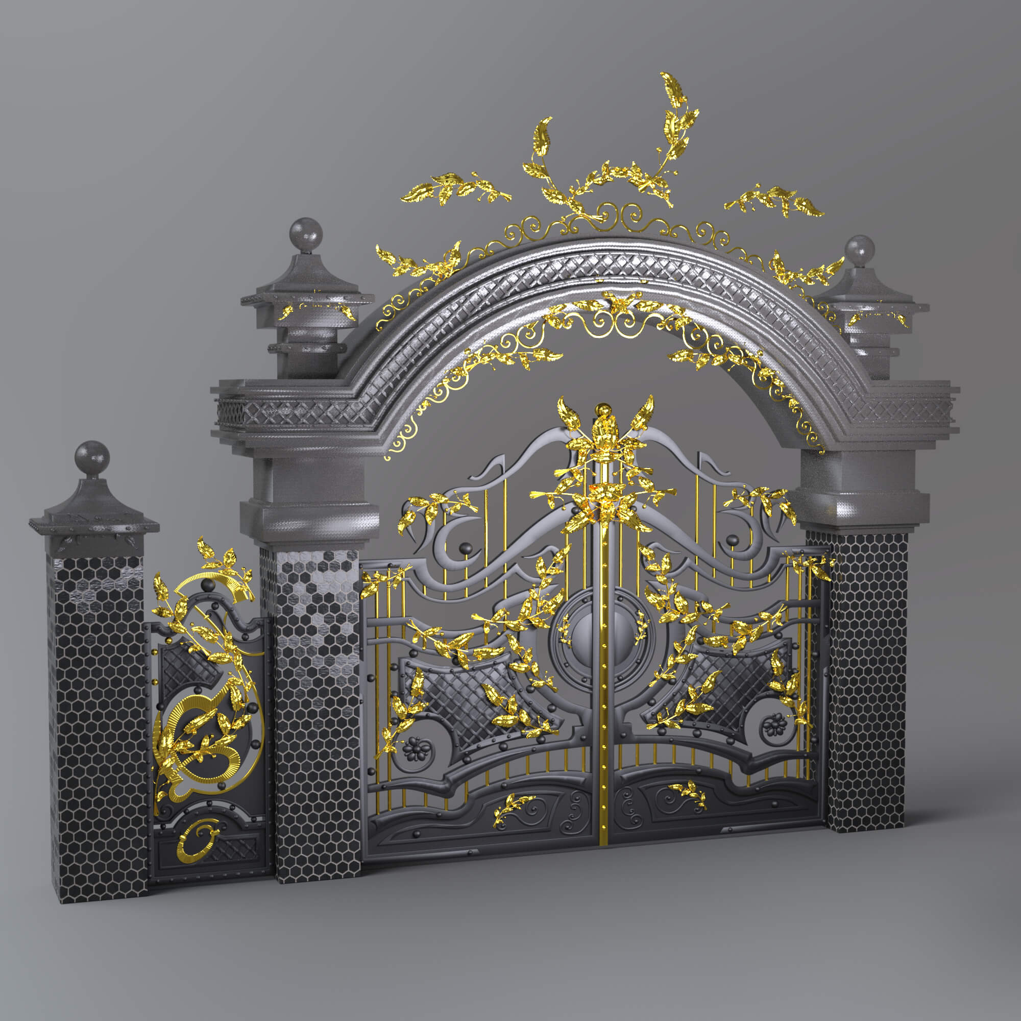 AQ3D Luxury Main Gate - Daz Content by AQ3D