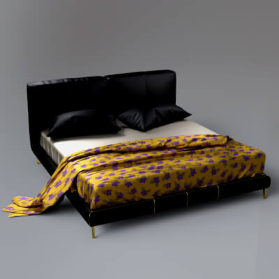 AQ3D Master Bed 148 - Daz Content by AQ3D