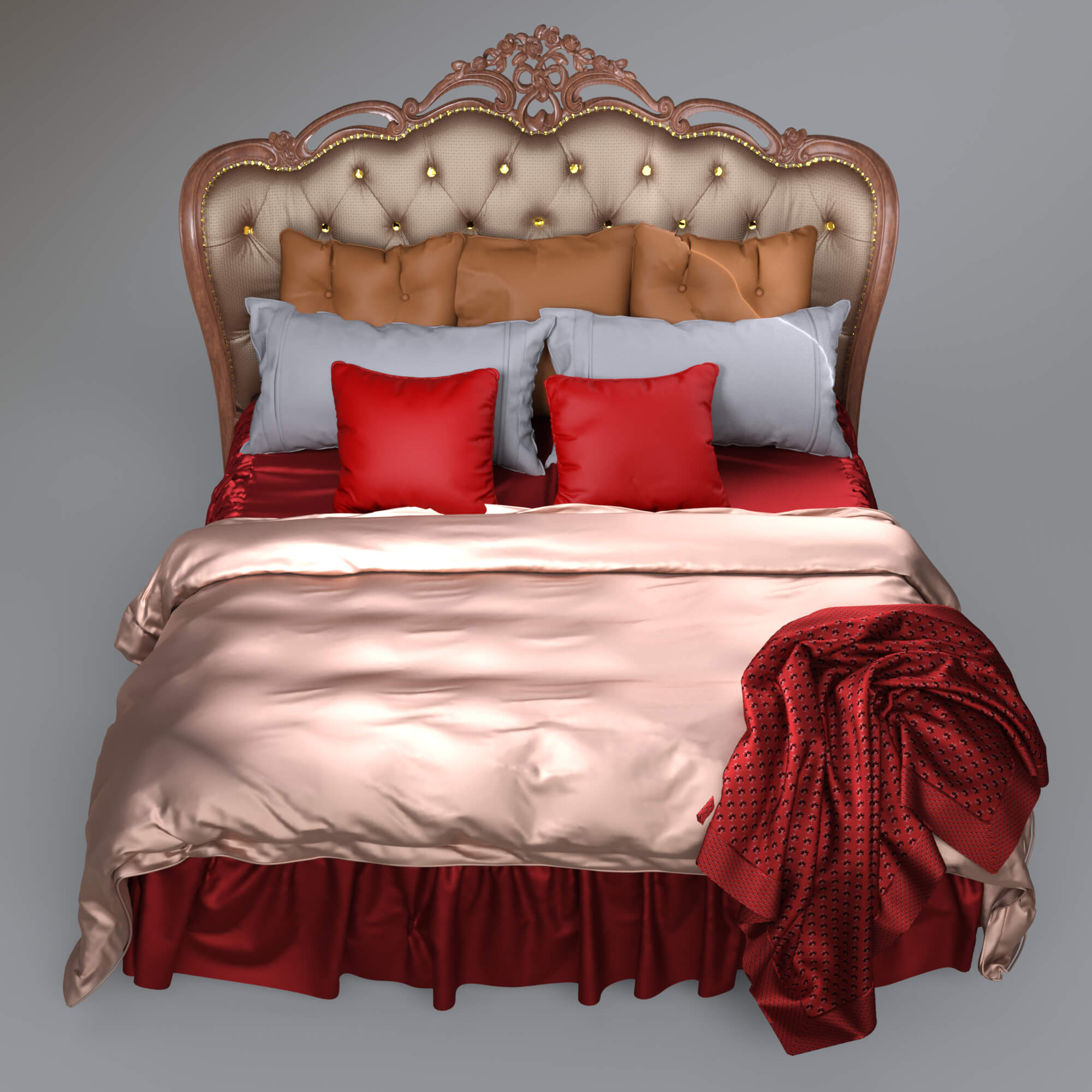 AQ3D Master Bed 35 - Daz Content by AQ3D