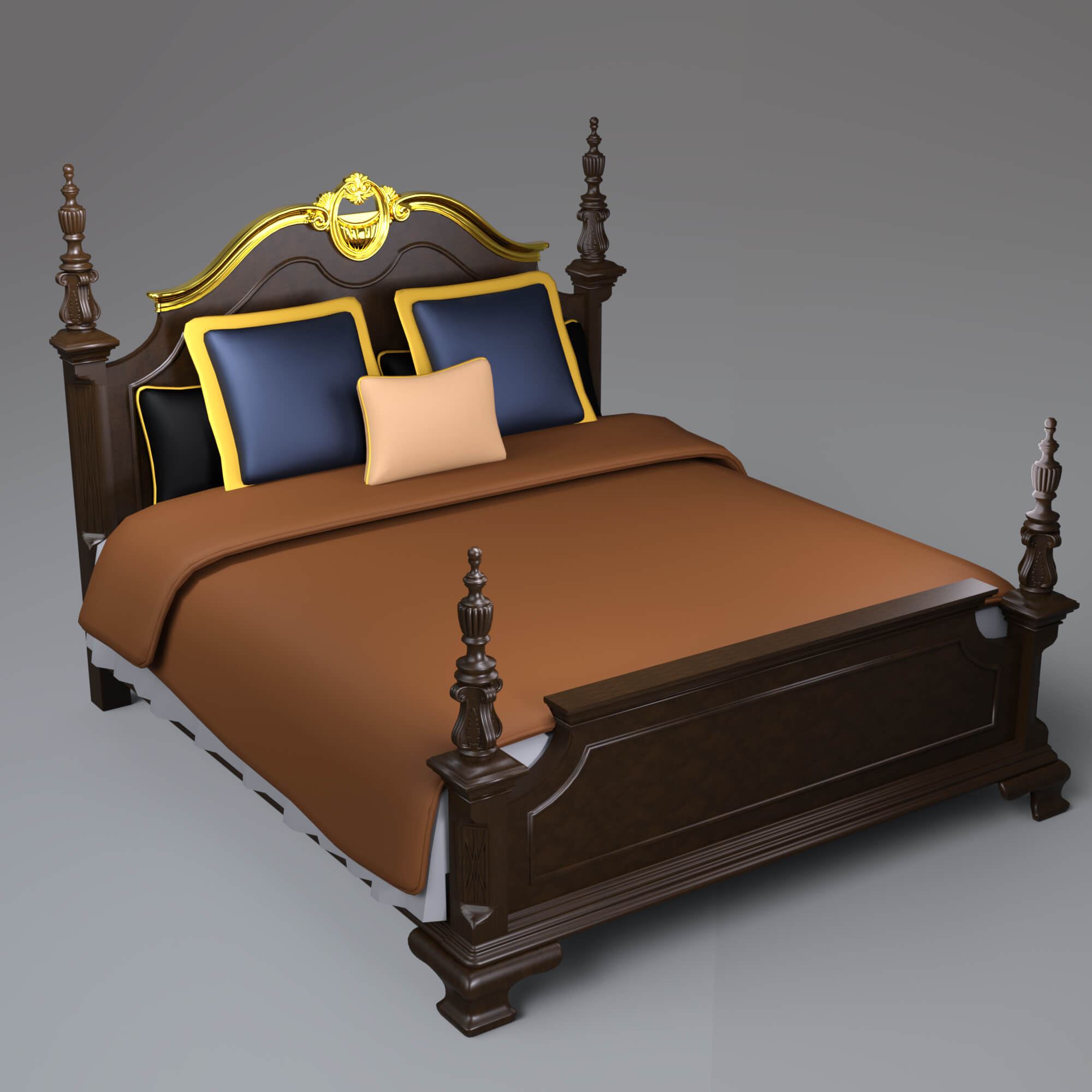 AQ3D Master Bed 51 - Daz Content by AQ3D