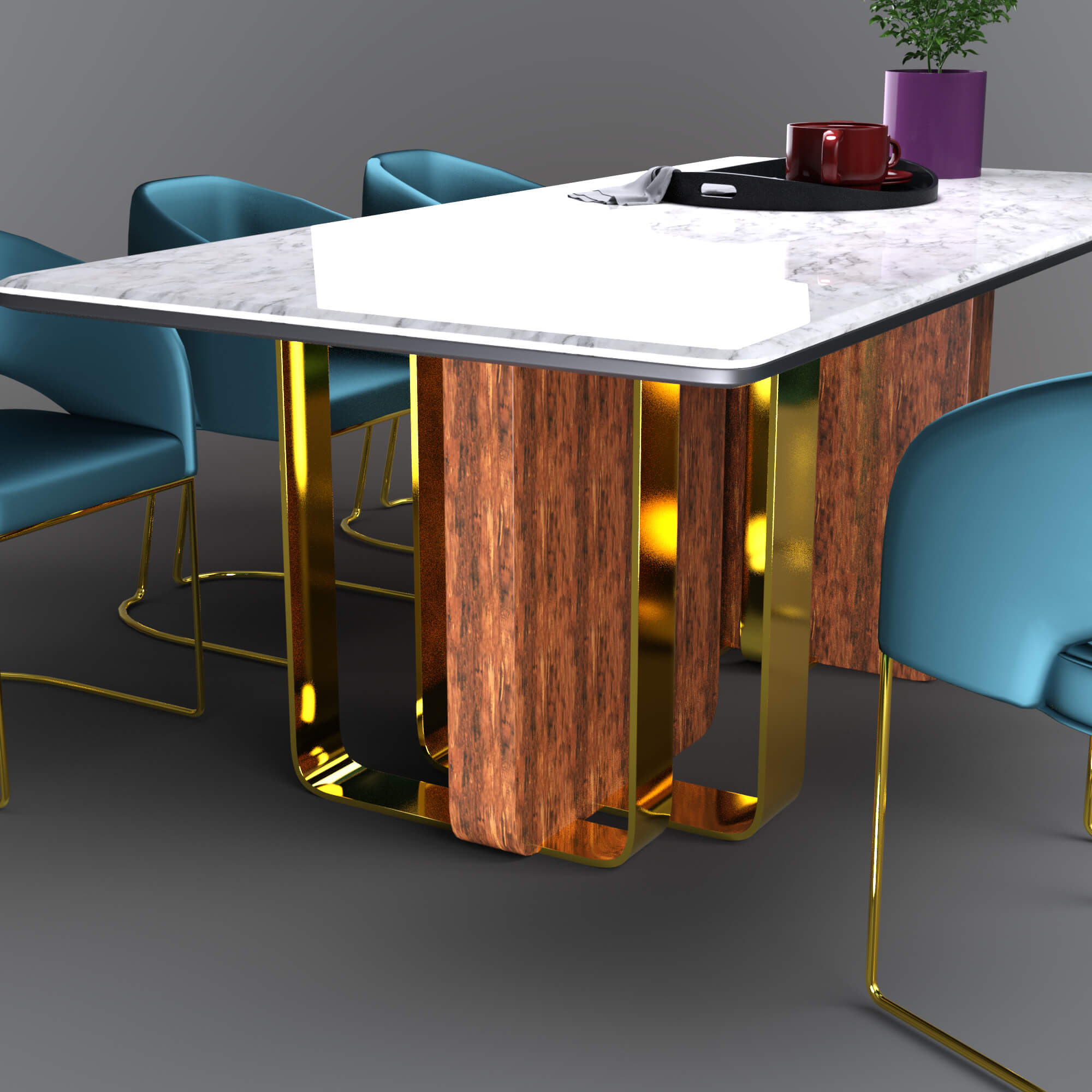 AQ3D Master Dining Table 2 - Daz Content by AQ3D