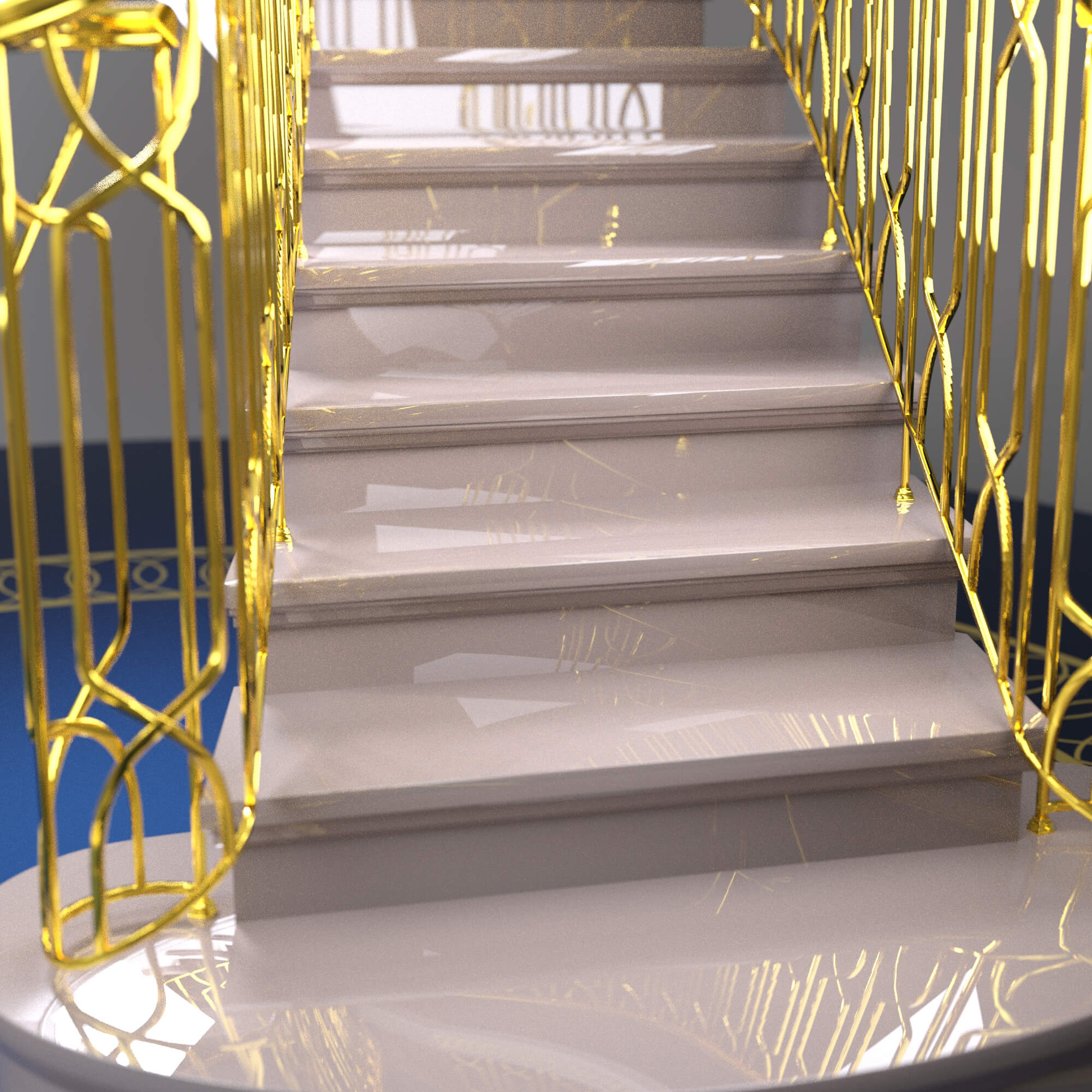 AQ3D Master Stair Case 2 - Daz Content by AQ3D