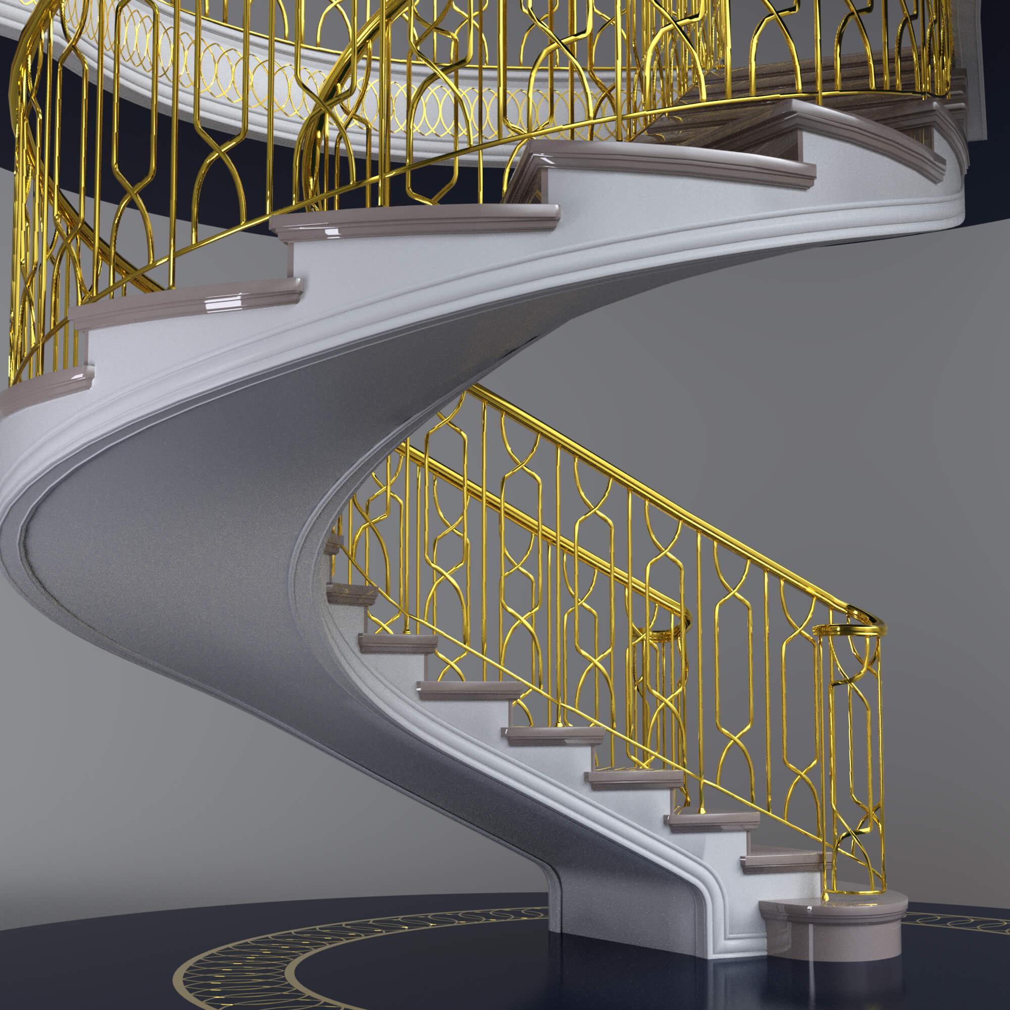 AQ3D Master Stair Case 2 - Daz Content by AQ3D