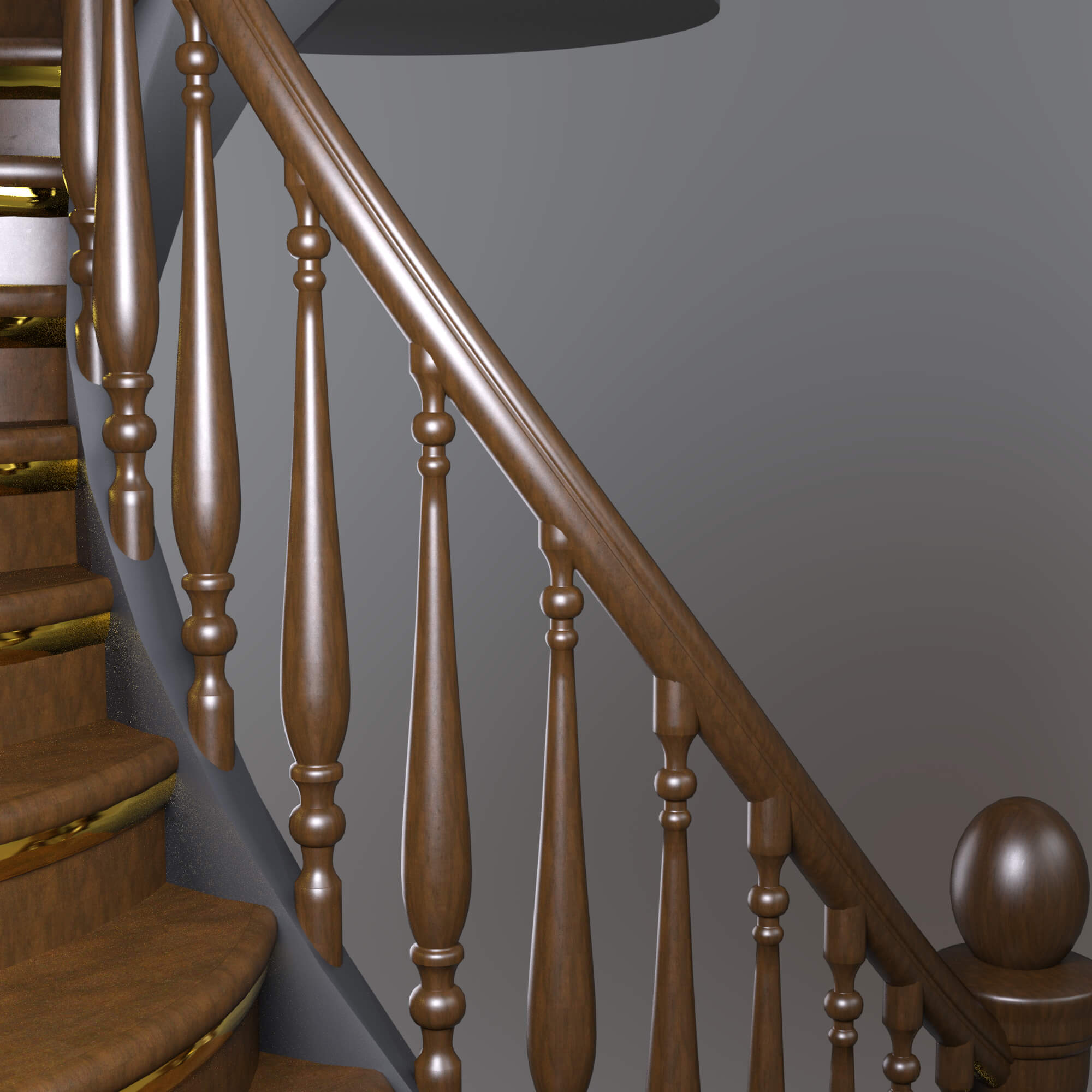AQ3D Master Stair Case 9 - Daz Content by AQ3D