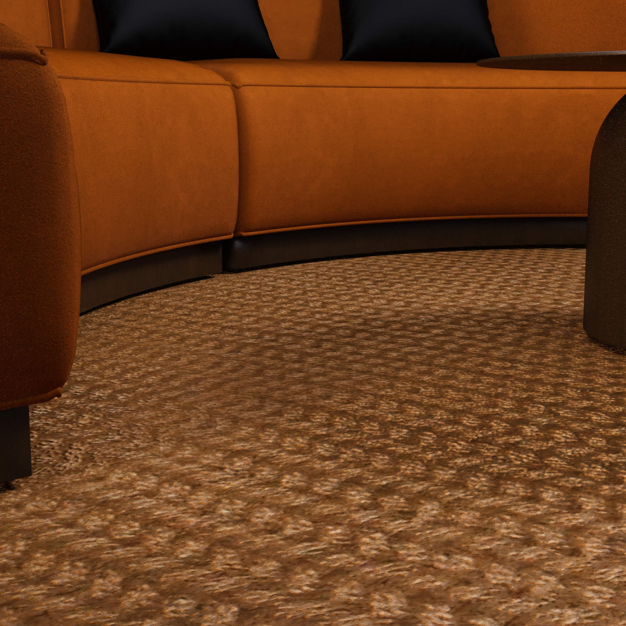AQ3D Round Sofa and Stool - Daz Content by AQ3D