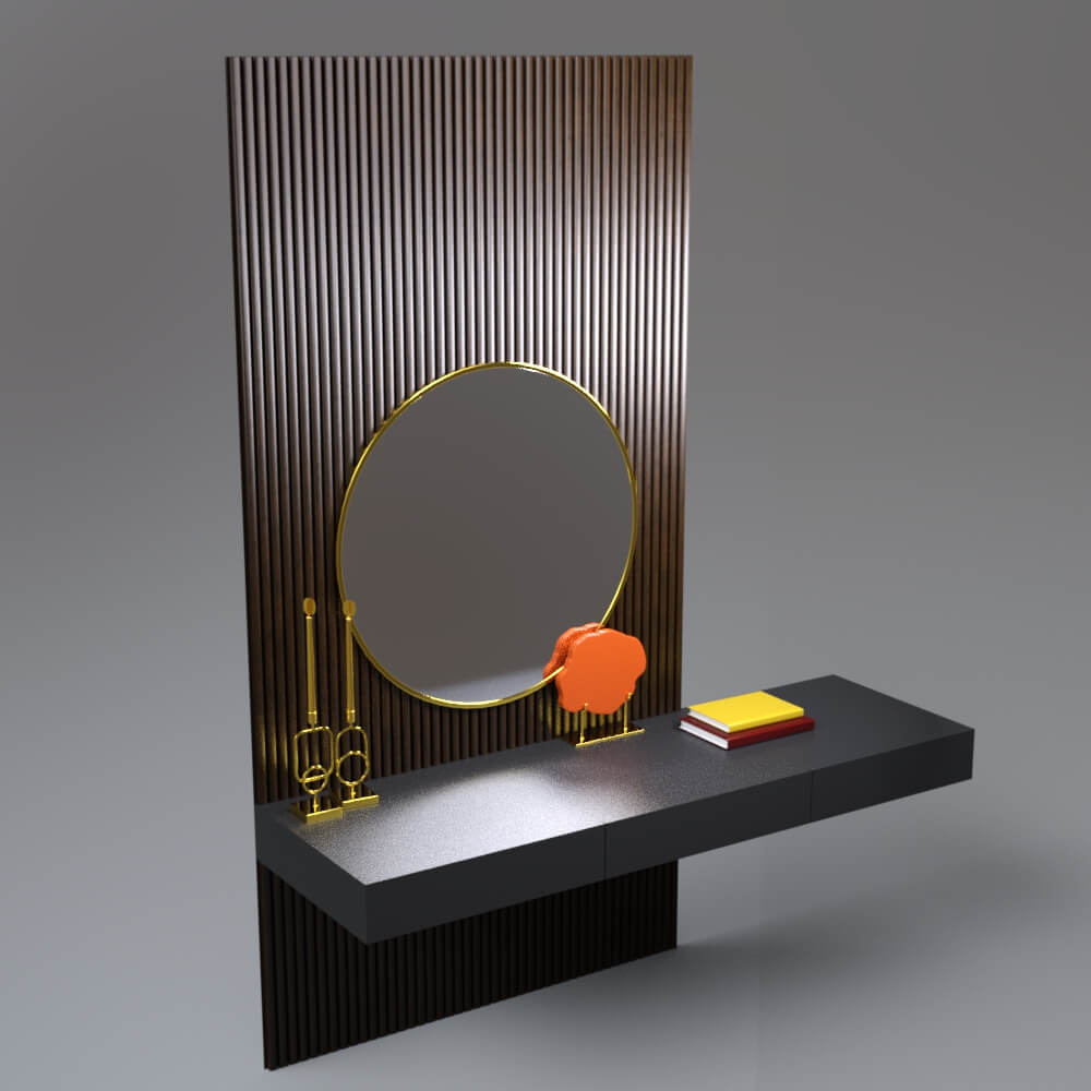 AQ3D Master Dressing Table 5 3D Render, Digital Art by AQ3D