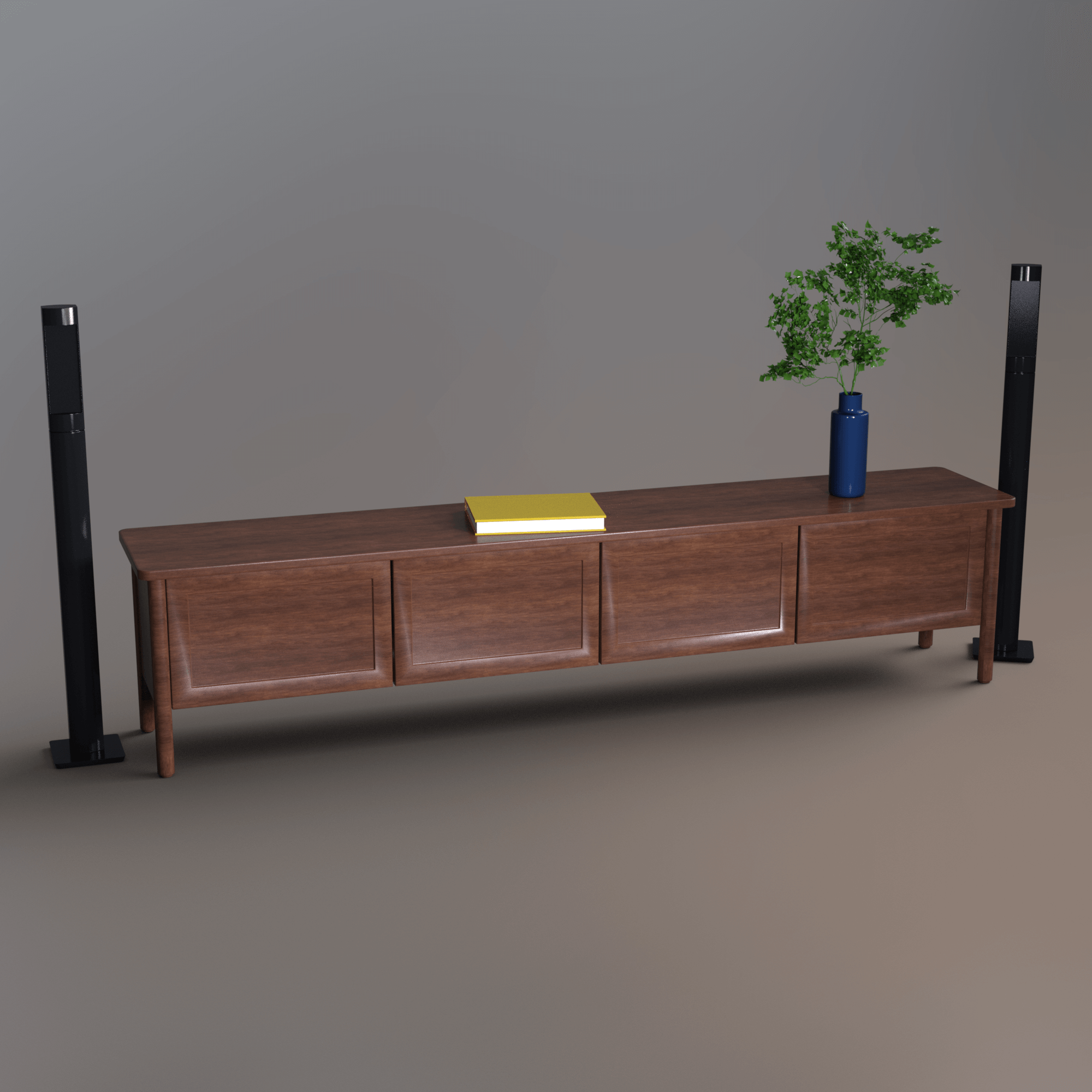 AQ3D Master TV Cabinet 2 3D Render, Digital Art by AQ3D