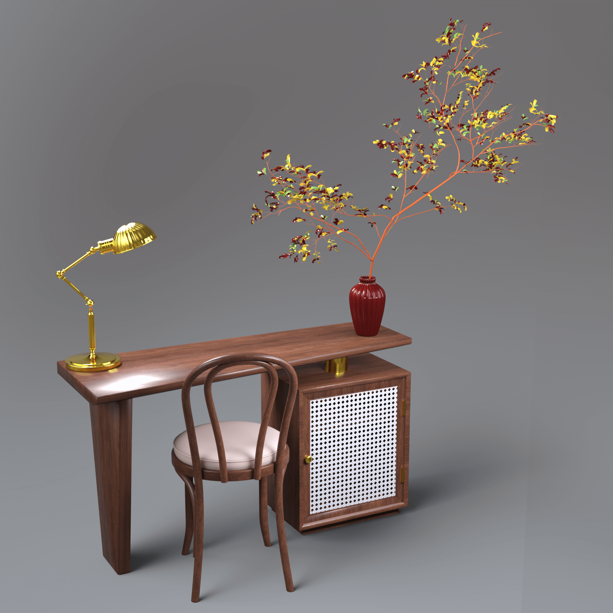 AQ3D Office Work Table and Chair 8 3D Render, Digital Art by AQ3D