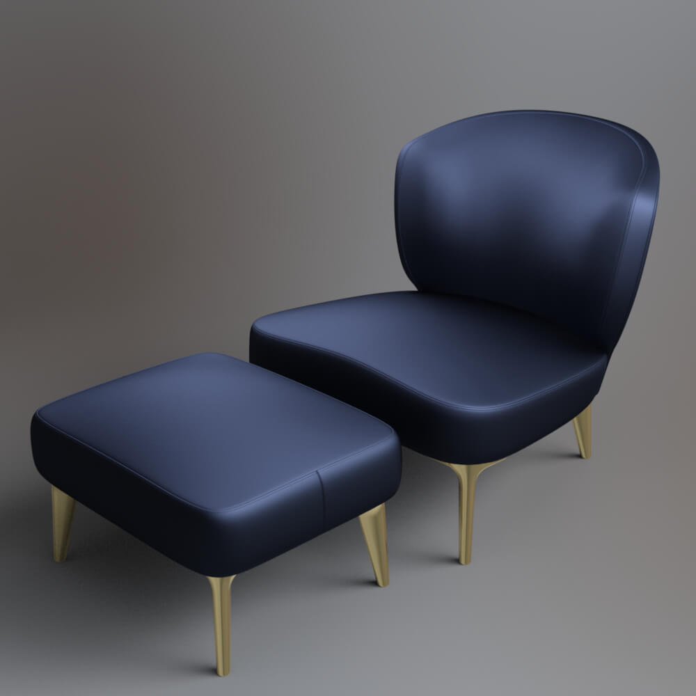 Comfort Chair 132 3D Render, Digital Art by AQ3D