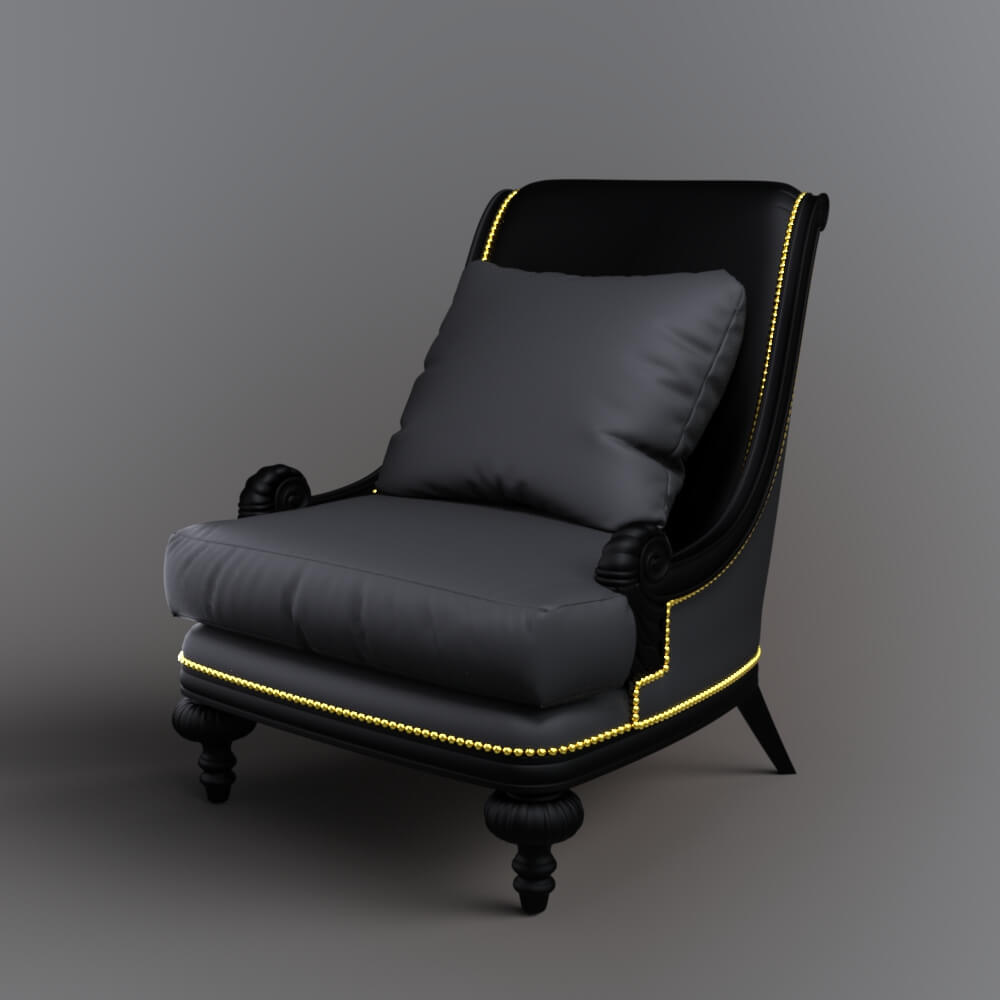 Comfort Chair 77 3D Render, Digital Art by AQ3D