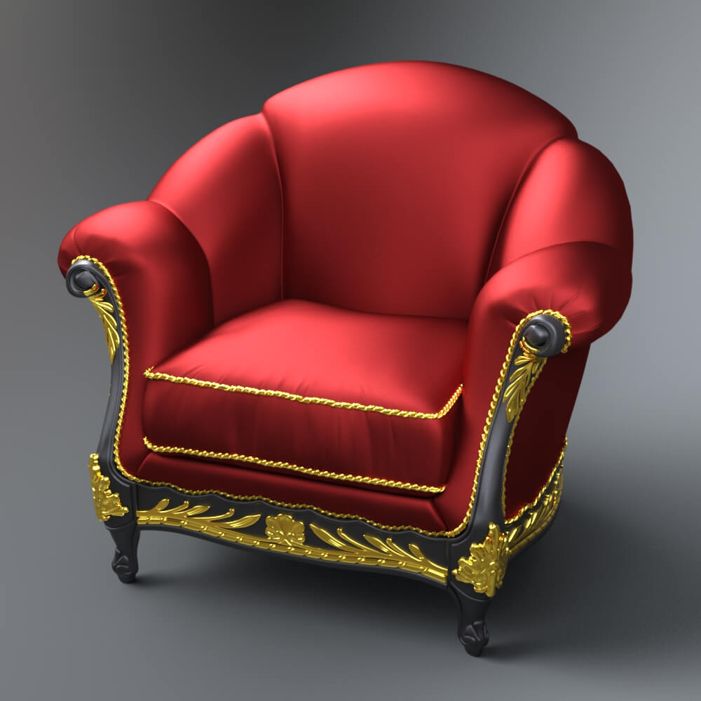 Comfort Chair 84 3D Render, Digital Art by AQ3D