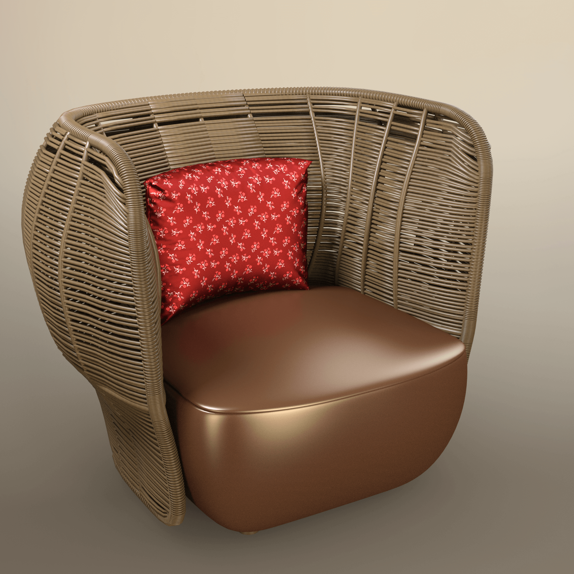 Comfort Chair 9 3D Render, Digital Art by AQ3D