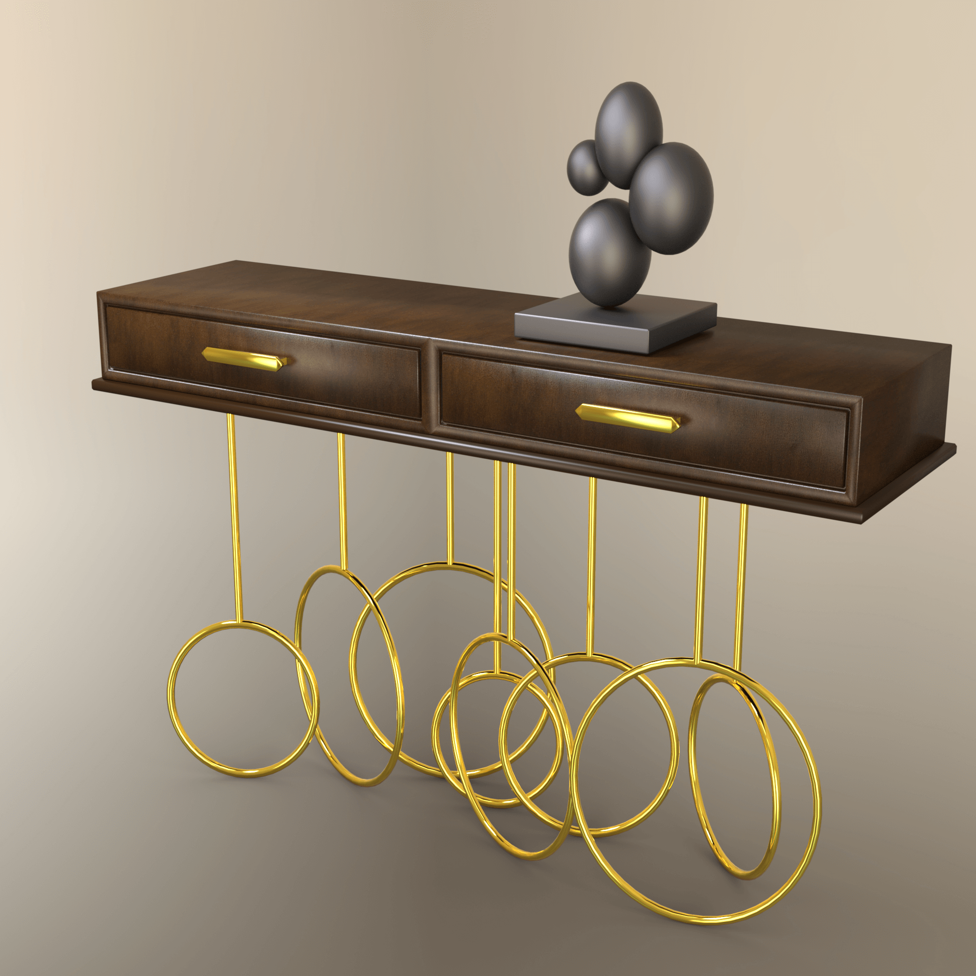 Console Table 2 3D Render, Digital Art by AQ3D