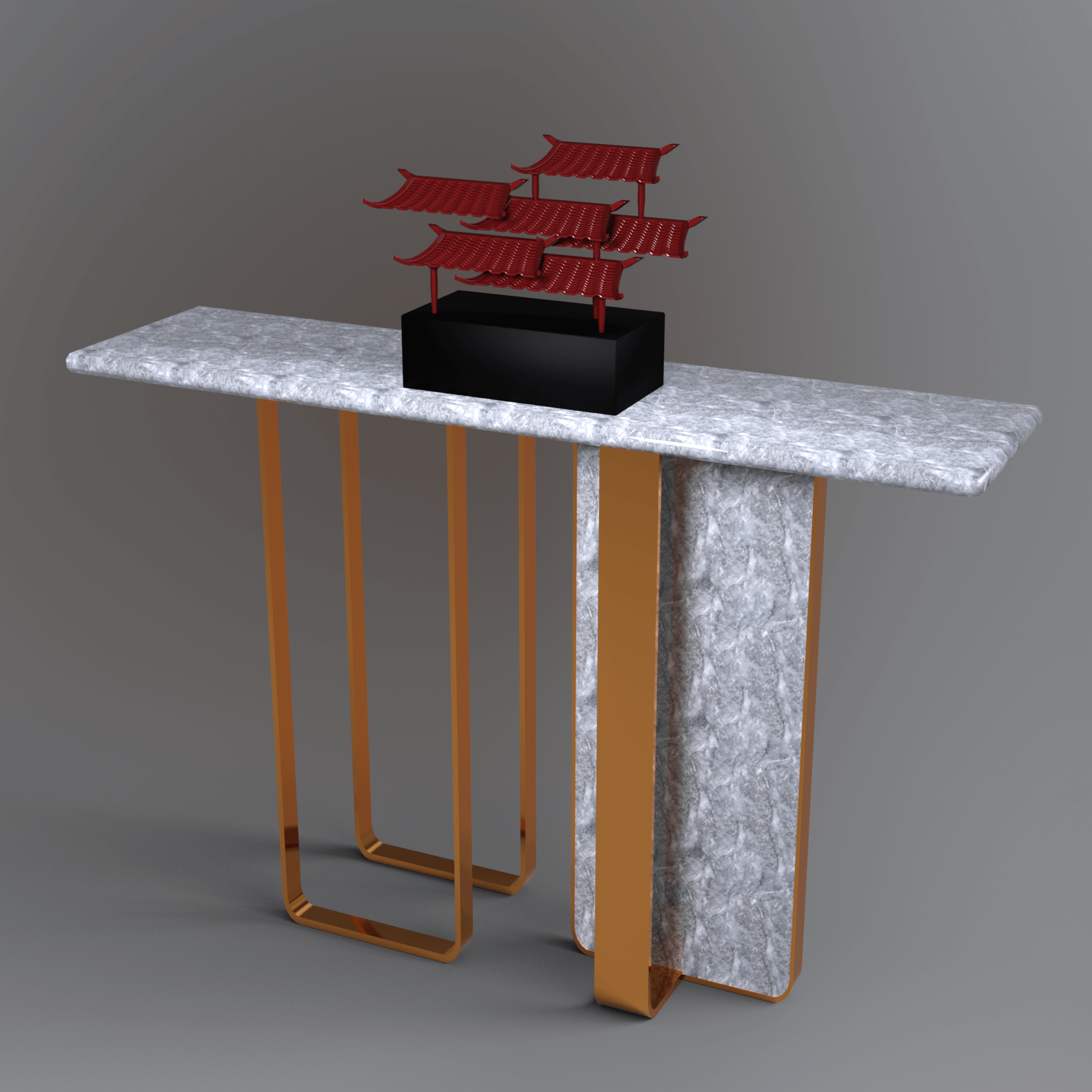 Console Table 3 3D Render, Digital Art by AQ3D