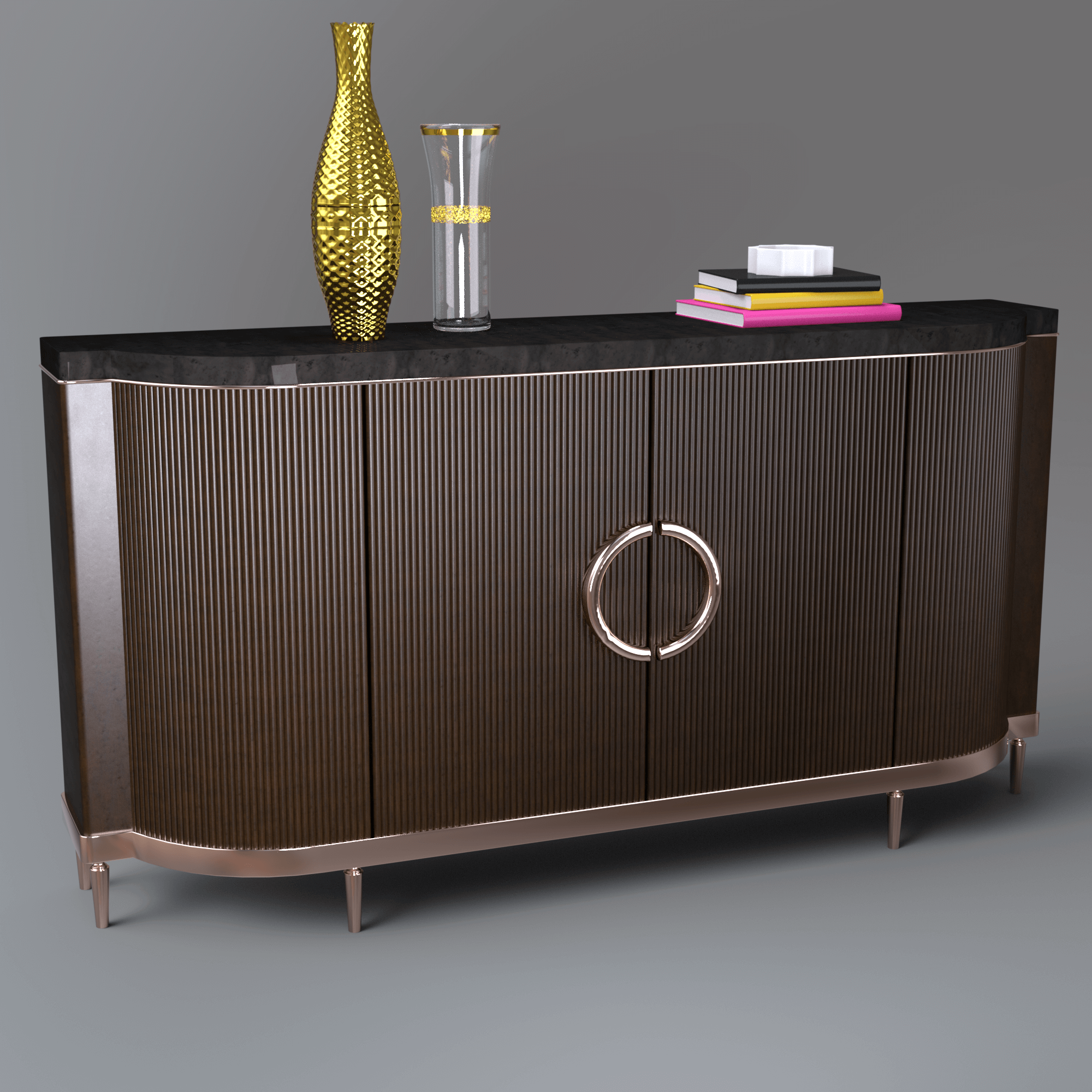 Display Cabinet 2 3D Render, Digital Art by AQ3D