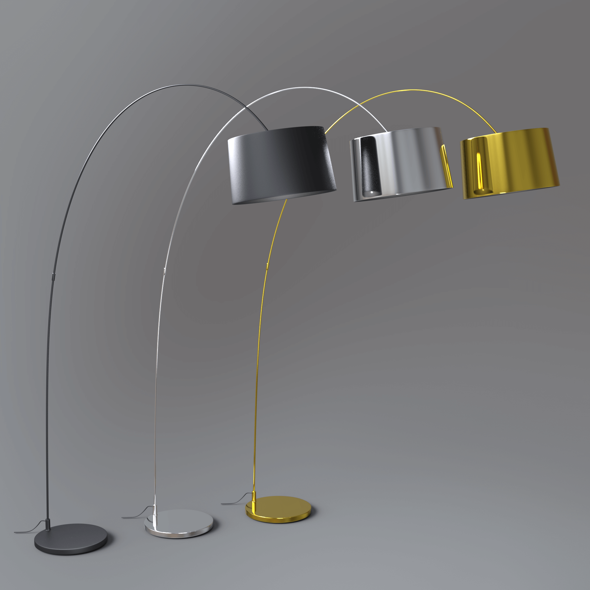 Floor Lamps 3D Render, Digital Art by AQ3D