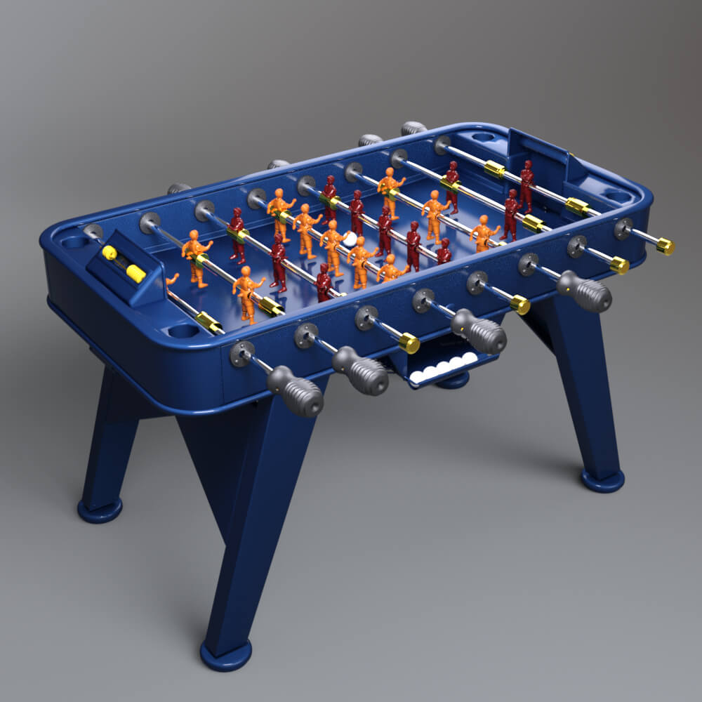 Football Table Game 3D Render, Digital Art by AQ3D