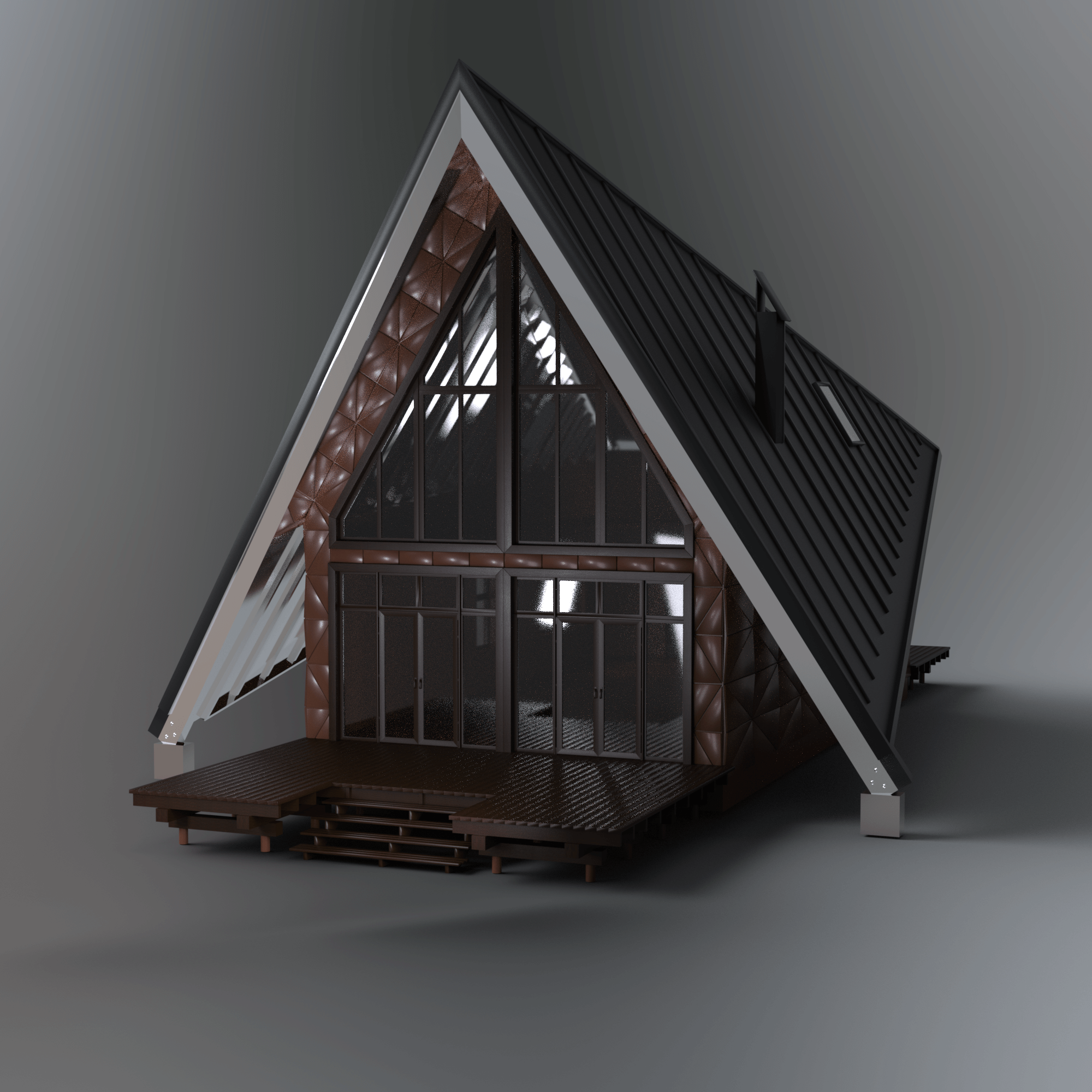 Forest House 3D Render, Digital Art by AQ3D