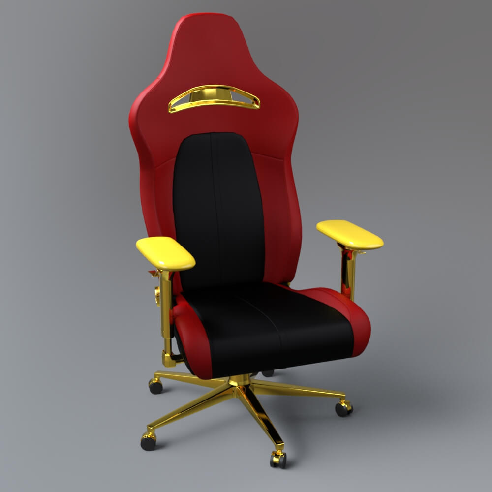Gaming Chair 3D Render, Digital Art by AQ3D