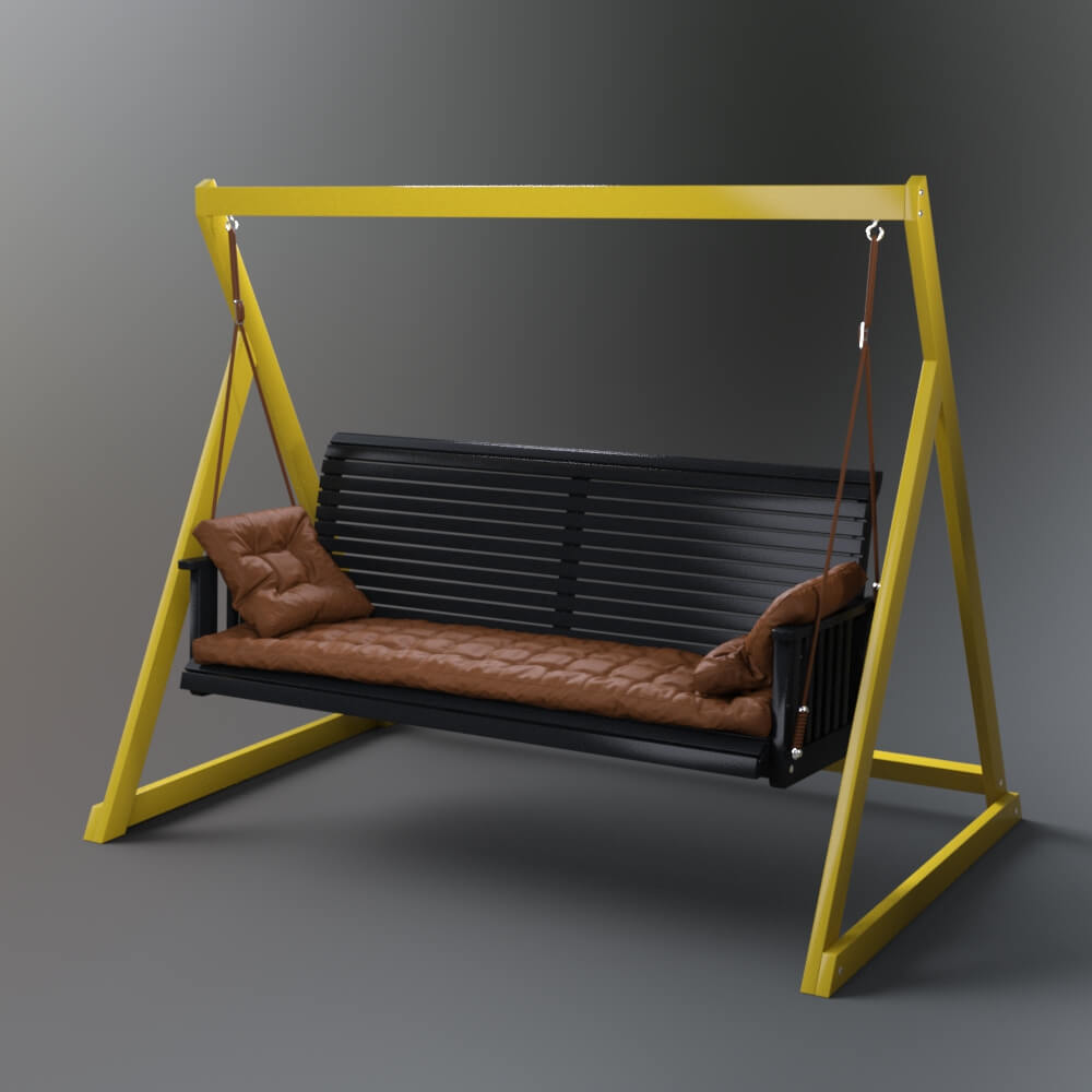 Garden Swing 4 3D Render, Digital Art by AQ3D