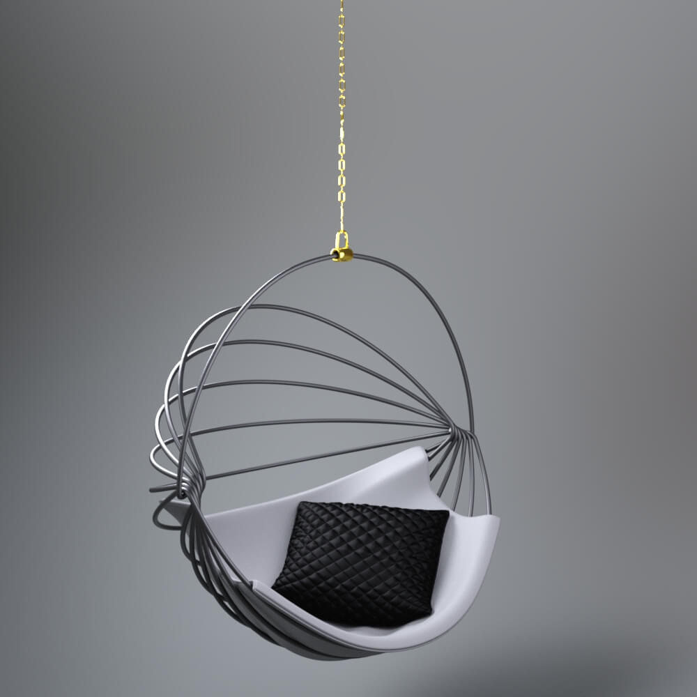 Hanging Chair 6 3D Render, Digital Art by AQ3D