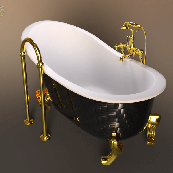 Luxury Bath Tub 3D Render | RenderHub Gallery