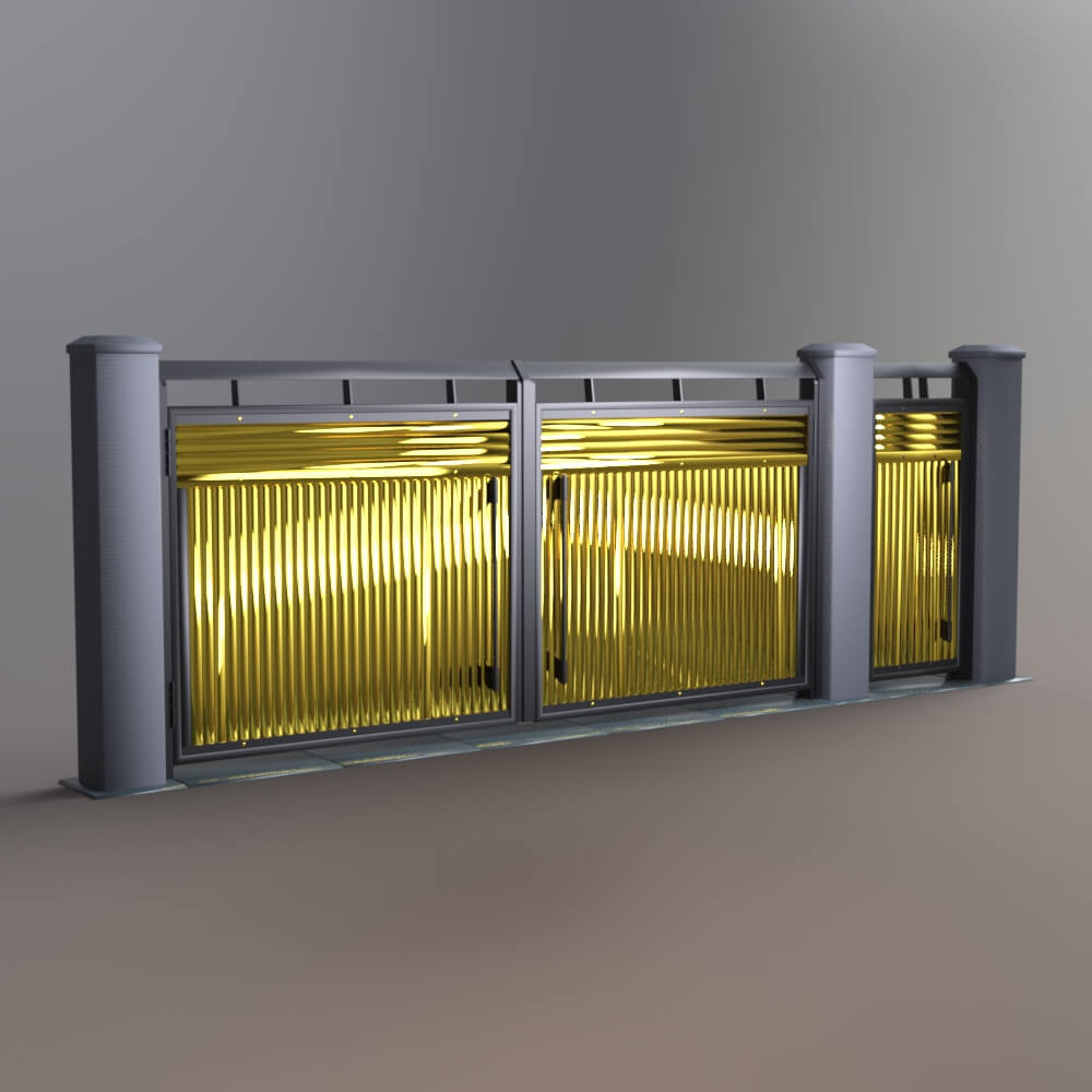 Luxury Main Gate 3 3D Render, Digital Art by AQ3D