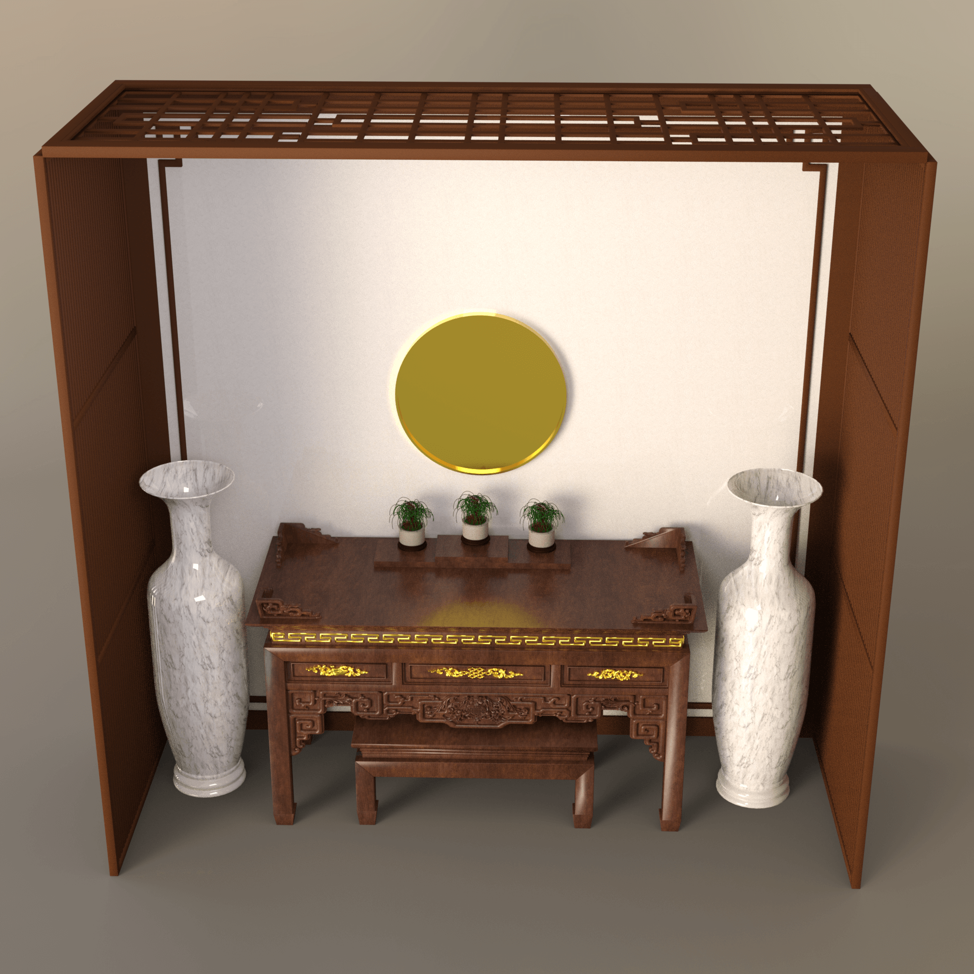 Master Altar Model 3D Render, Digital Art by AQ3D