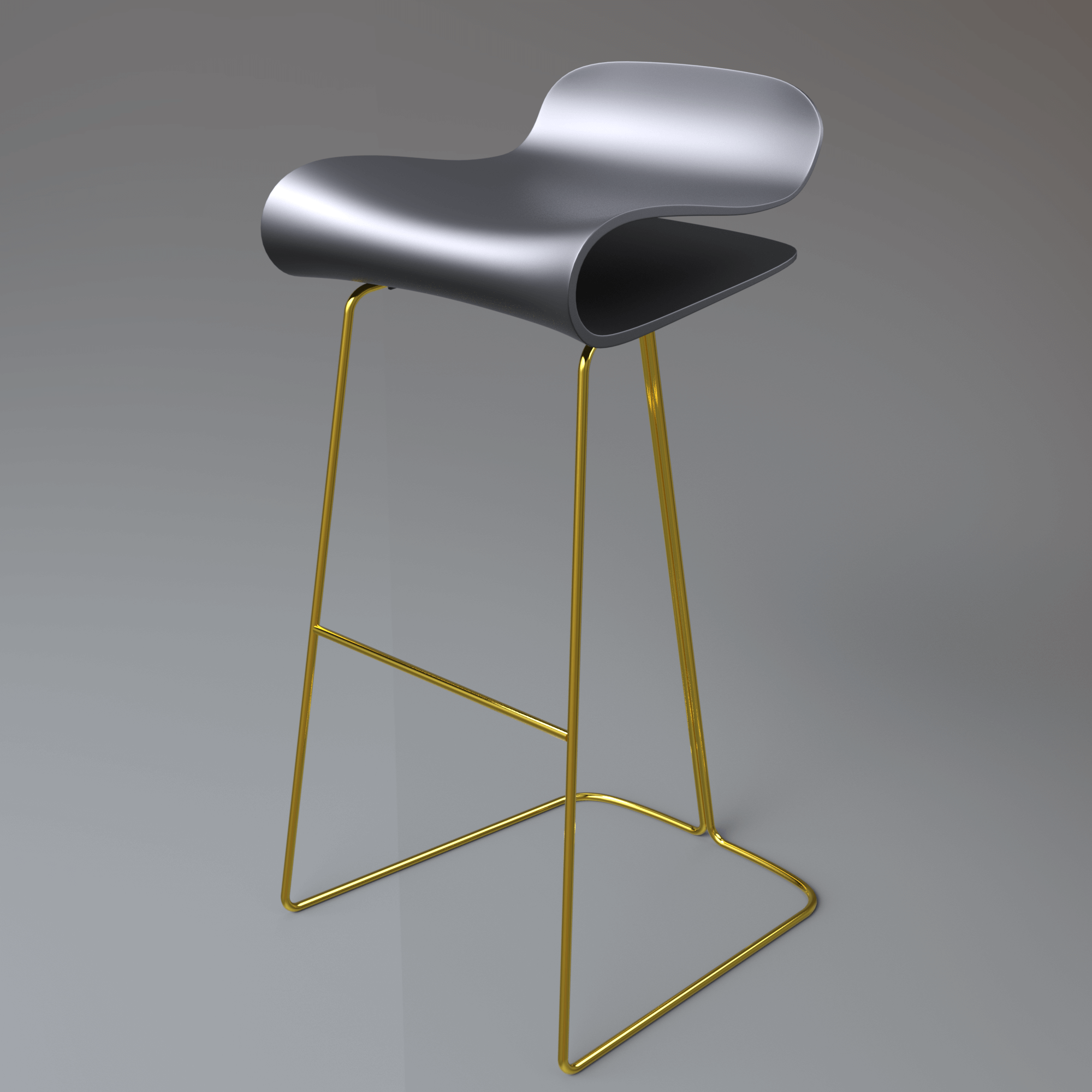 Master Bar Stool 3D Render, Digital Art by AQ3D