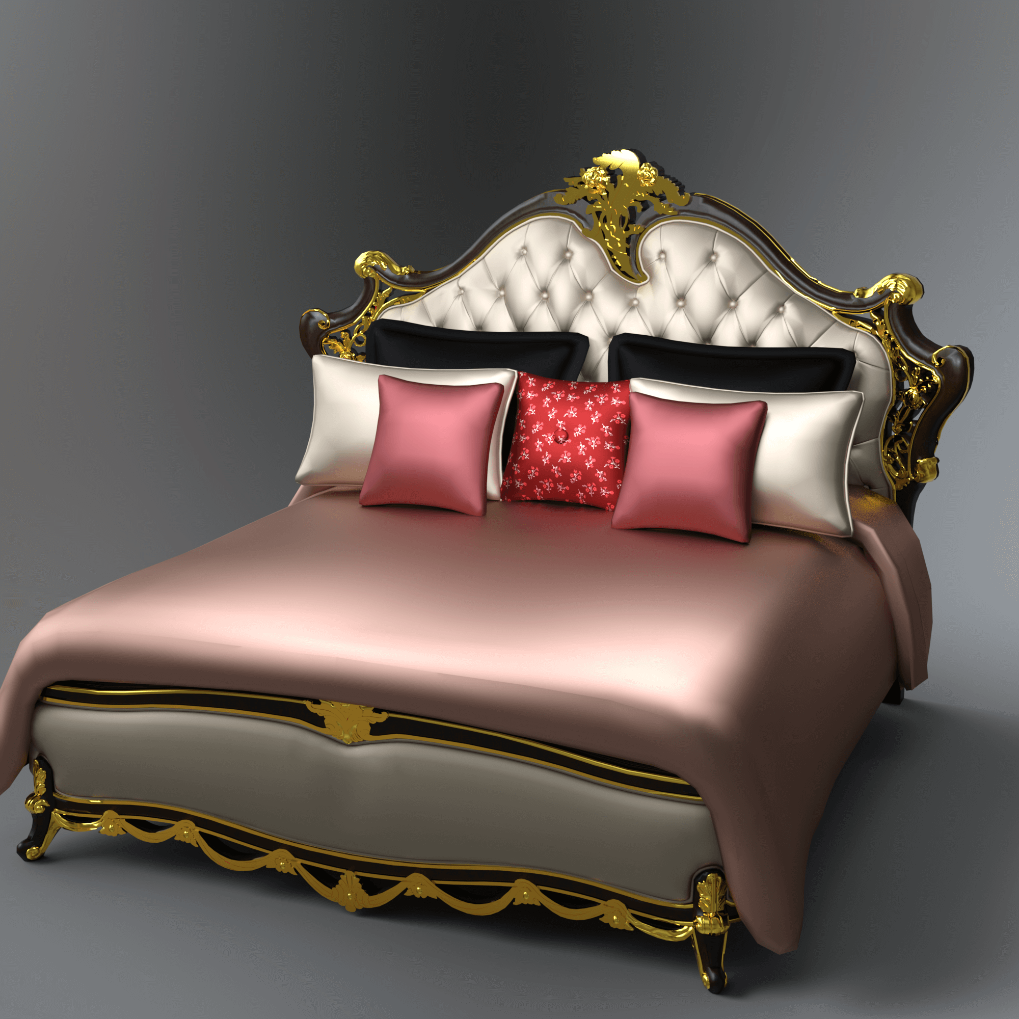Master Bed 18 3D Render, Digital Art by AQ3D