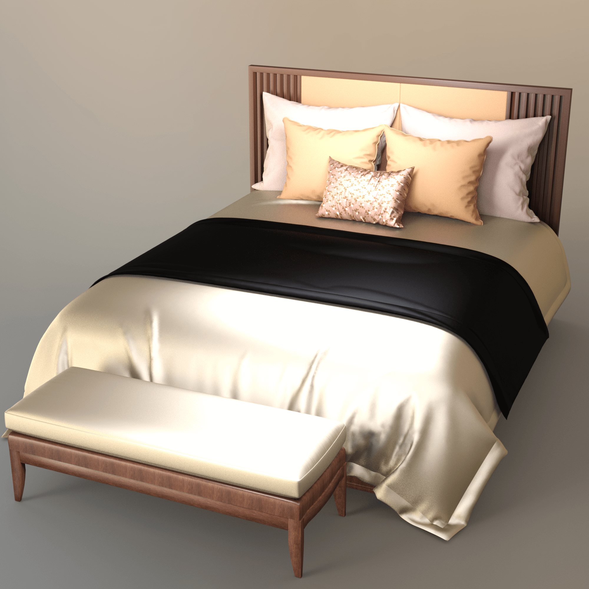 Master Bed 27 3D Render | RenderHub Gallery