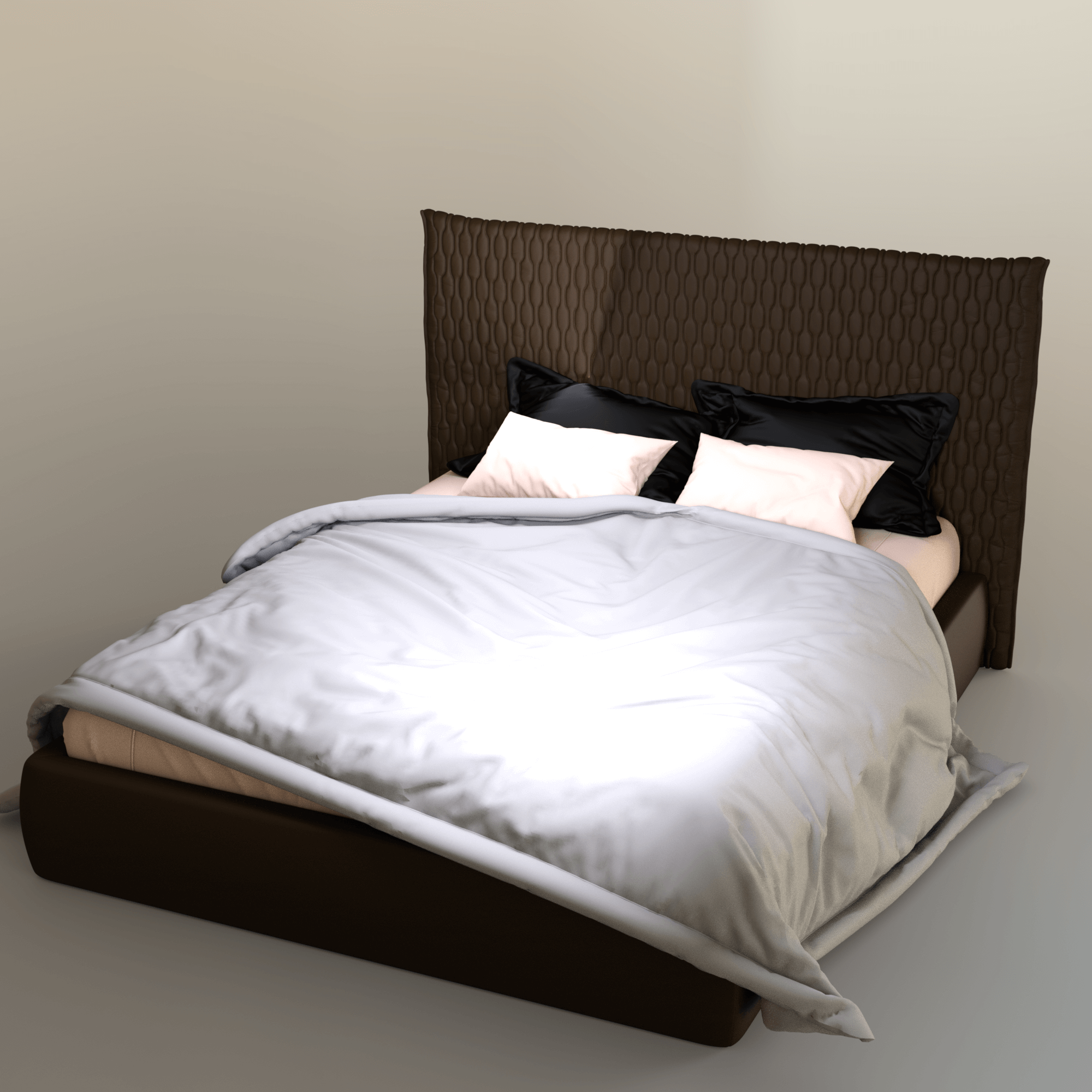 Master Bed 29 3D Render, Digital Art by AQ3D