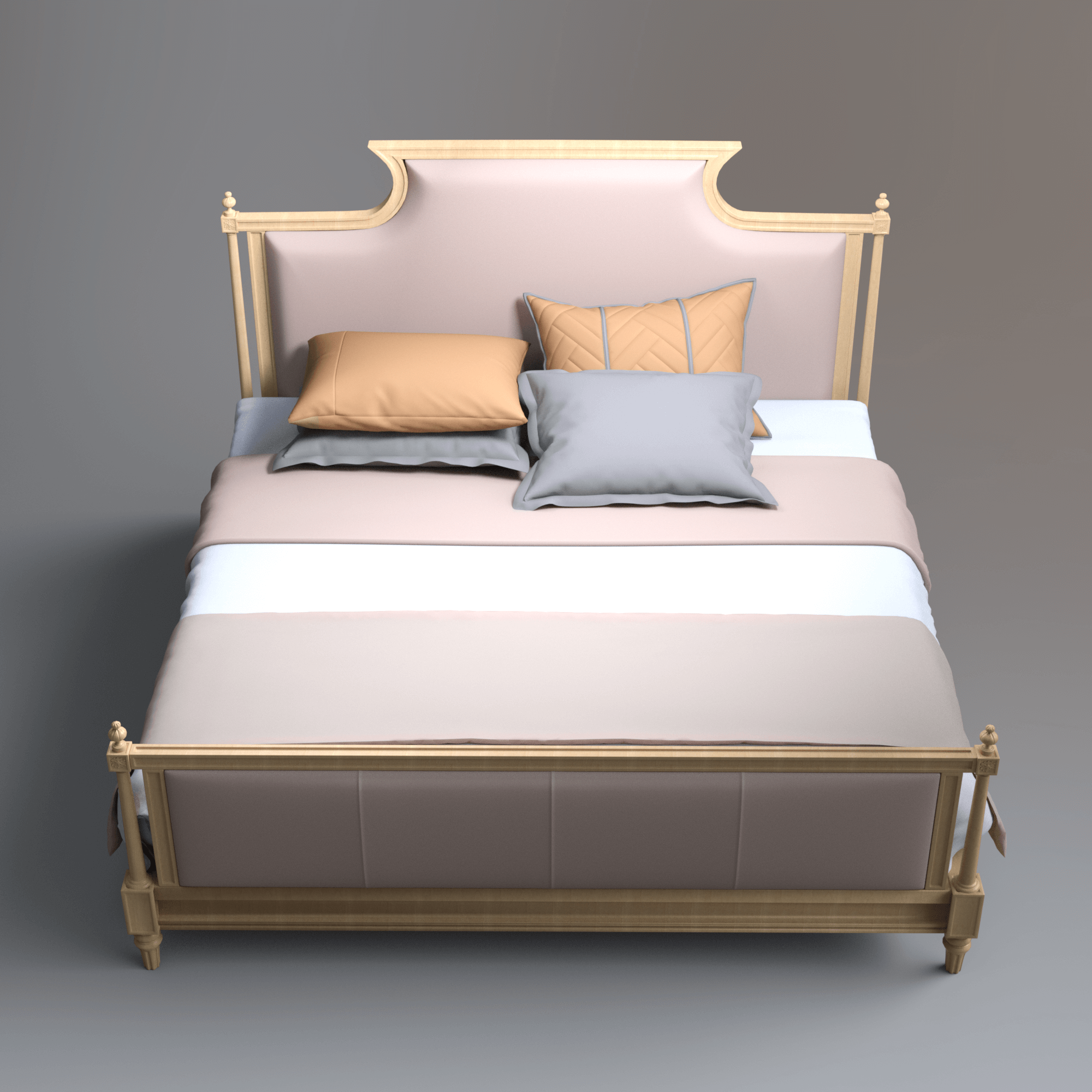 Master Bed 34 3D Render, Digital Art by AQ3D