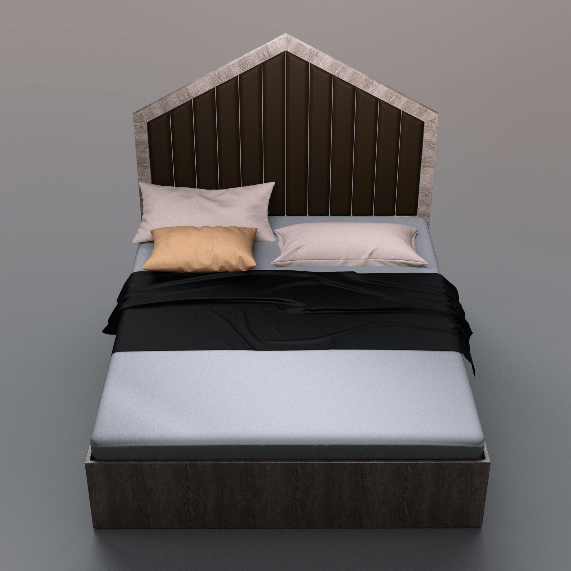 Master Bed 38 3D Render, Digital Art by AQ3D