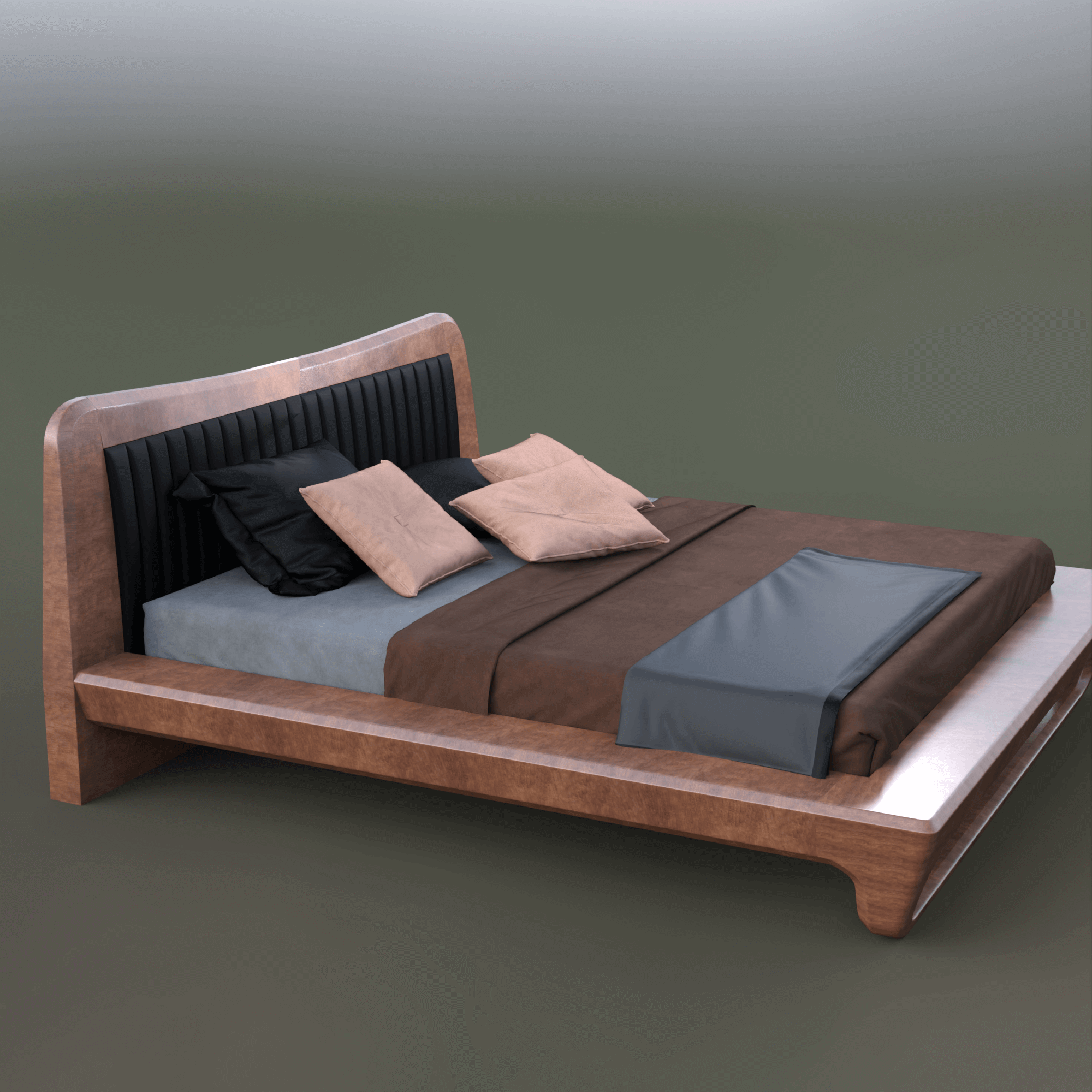 Master Bed 4 3D Render, Digital Art by AQ3D