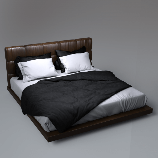 Master Bed 114 3D Render, Digital Art by AQ3D