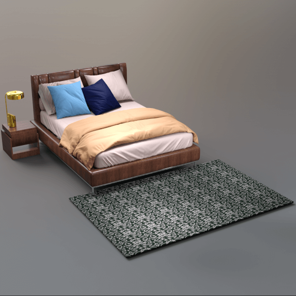 Master Bed 3 3D Render, Digital Art by AQ3D