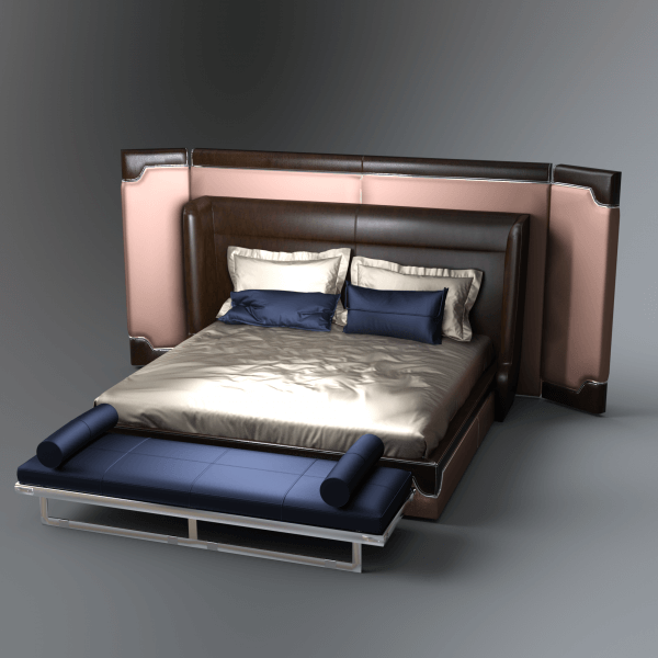 Master Bed 35 3D Render, Digital Art by AQ3D