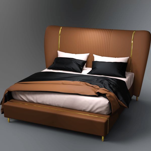 Master Bed 4 3D Render, Digital Art by AQ3D