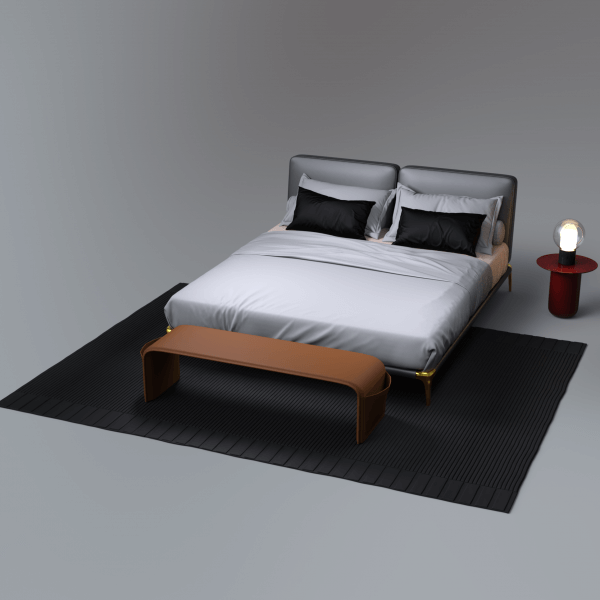 Master Bed 54 3D Render, Digital Art by AQ3D