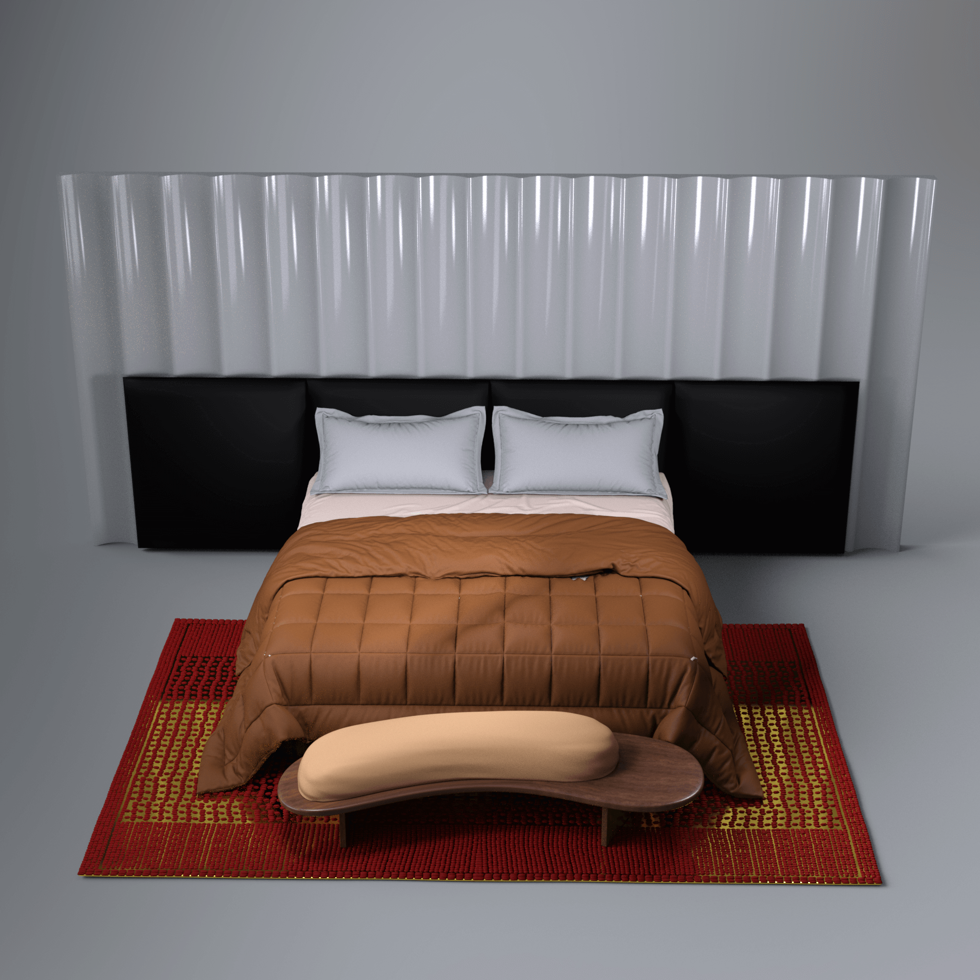 Master Bed 64 3D Render, Digital Art by AQ3D
