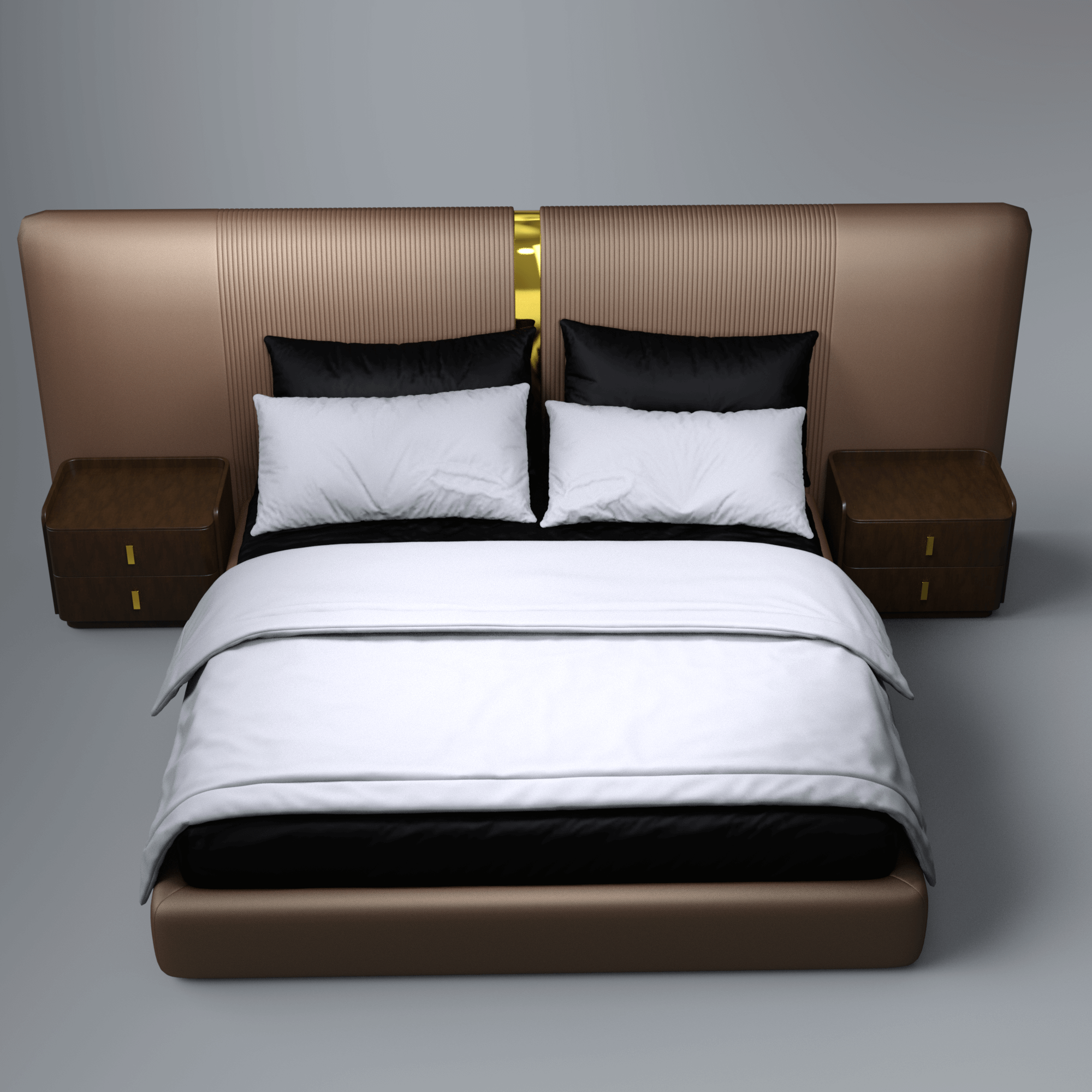 Master Bed 71 3D Render, Digital Art by AQ3D