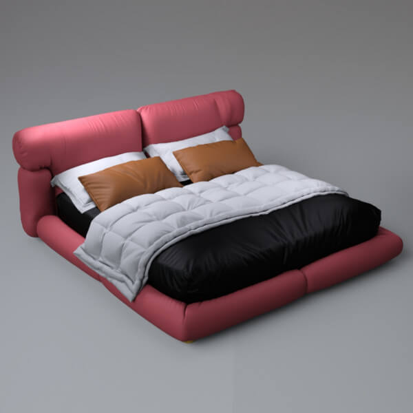 Master Bed 74 3D Render, Digital Art by AQ3D