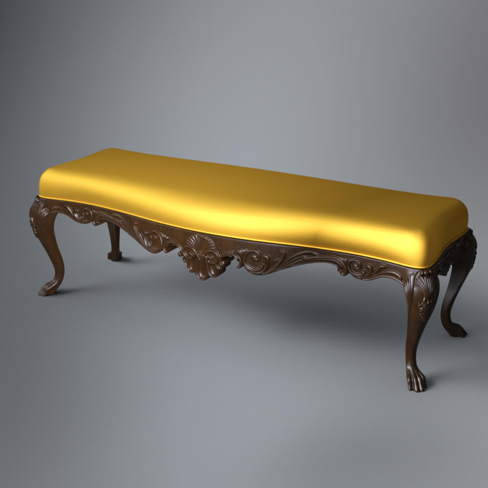 Master Bench 47 3D Render, Digital Art by AQ3D