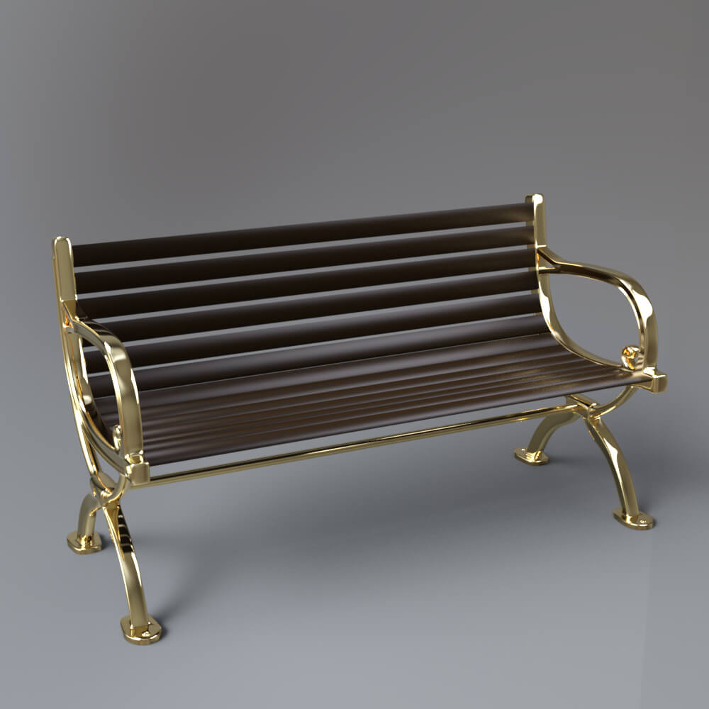 Master Bench 48 3D Render, Digital Art by AQ3D