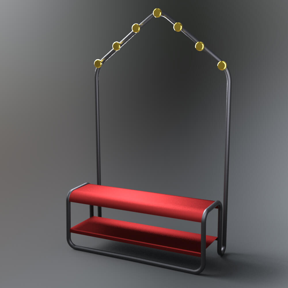 Master Bench 55 3D Render, Digital Art by AQ3D